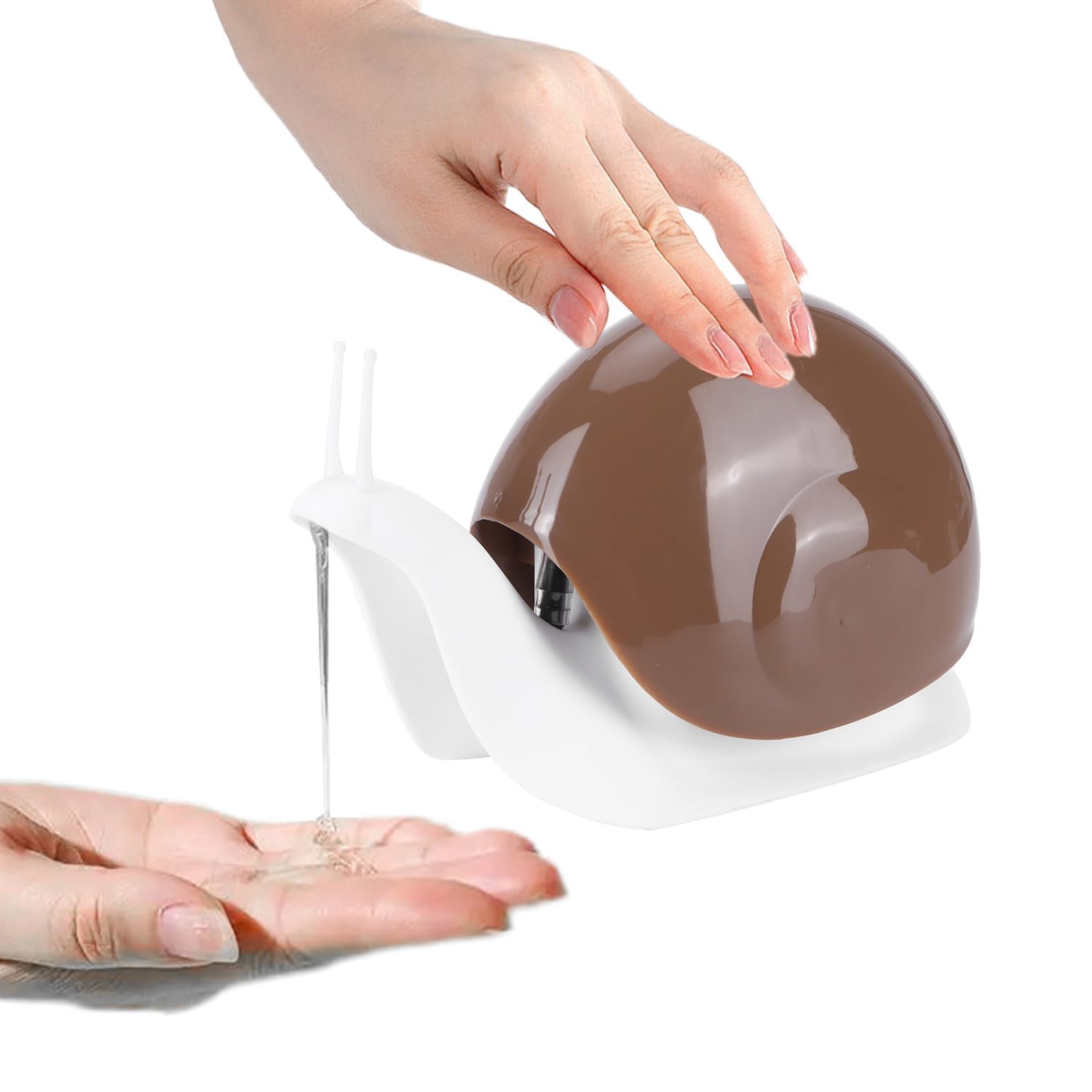 KIBBLBETRO Hand Soap Dispenser 120ml Plastic Snail Soap Dispenser ...