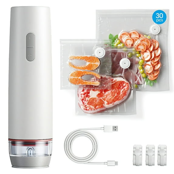 KIBVOE Vacuum Sealer for Food, Portable Handheld Vacuum Sealer Machine ...