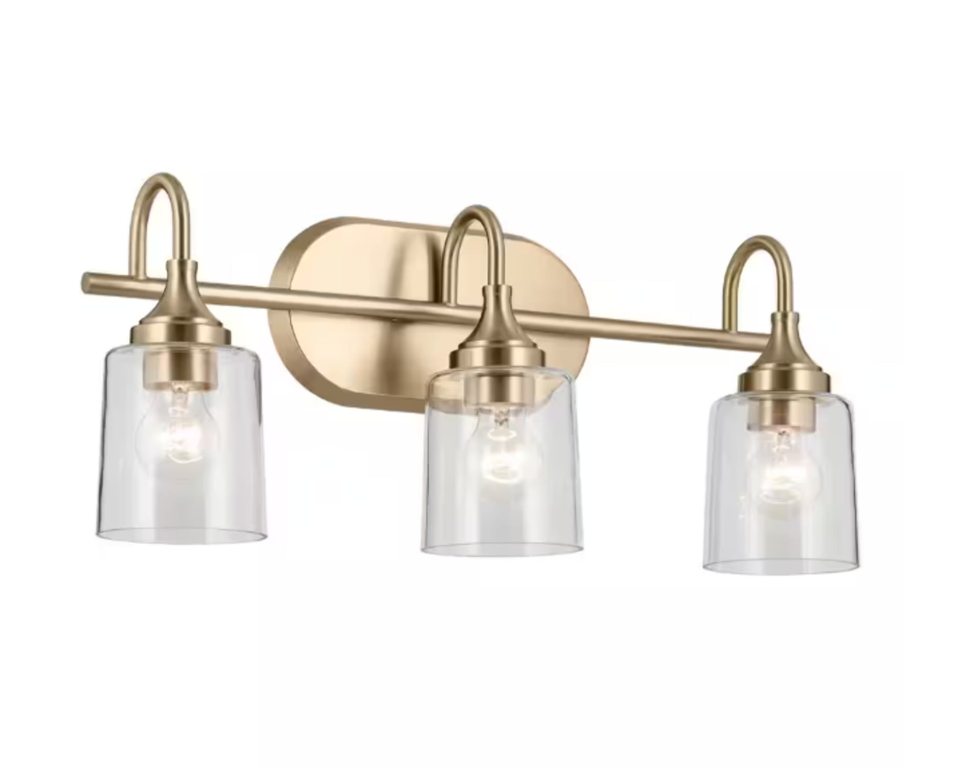 KICHLER Erta 24 in. 3-Light Champagne Bronze Bathroom Vanity Light with ...