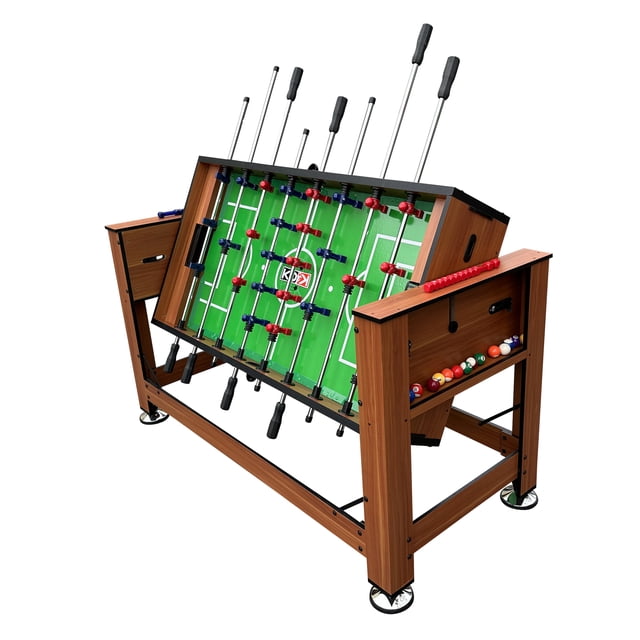 KICK Dyad 55″ 2-in-1 Multi Game Table (Brown) - Combo Game Table Set ...