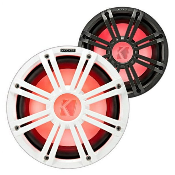 KICKER 45KMG12C - KM/KMF Series 12" Charcoal Subwoofer Grille with LED ...