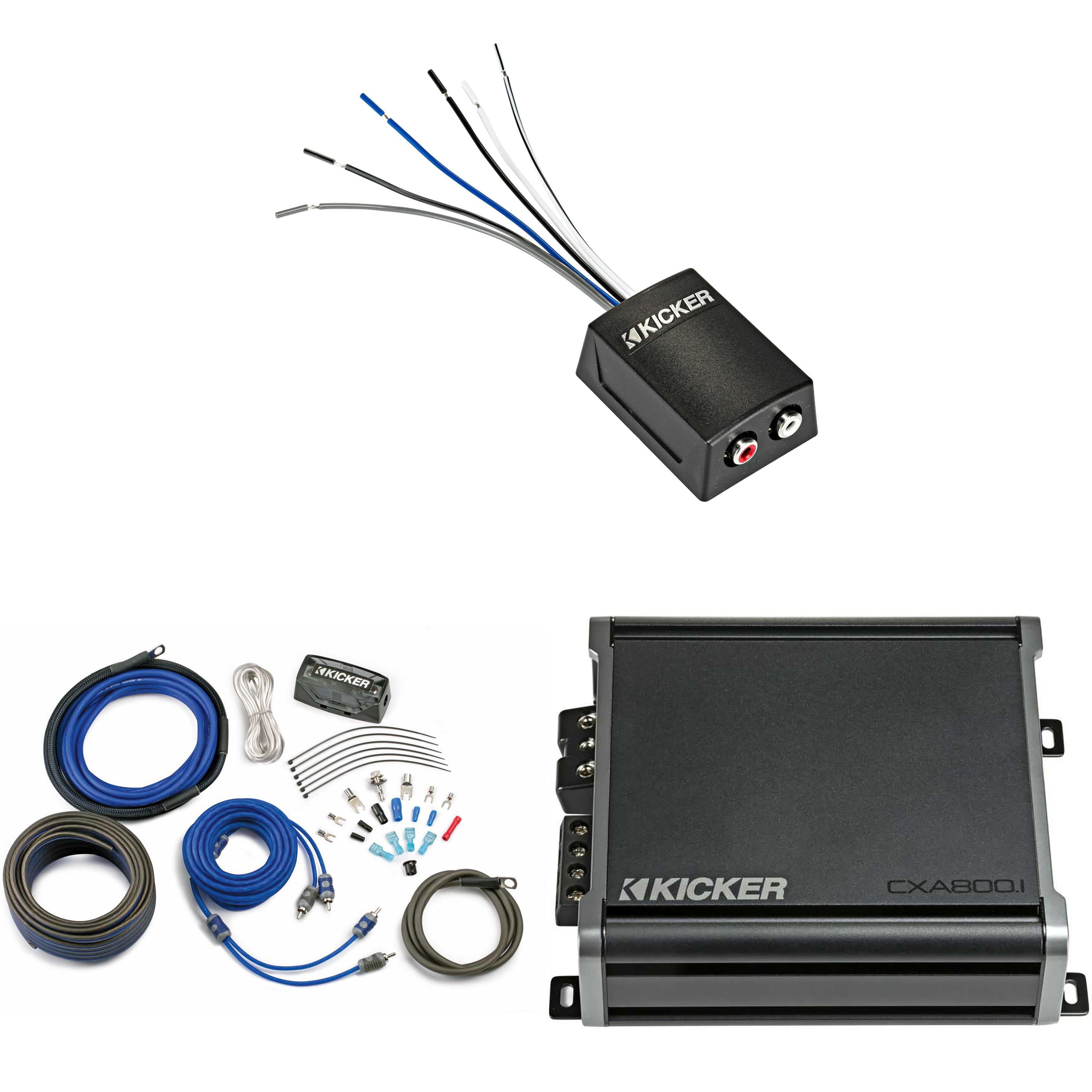 KICKER CXA800.1 800 Watt Mono Amp, KISLOC2 & 4AWG 2 Channel Amp Install ...