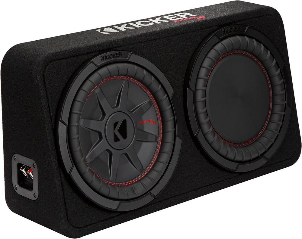KICKER CompRT 10 Inch Dual 2 Ohm 400W RMS Sub Enclosed Underseat Box ...
