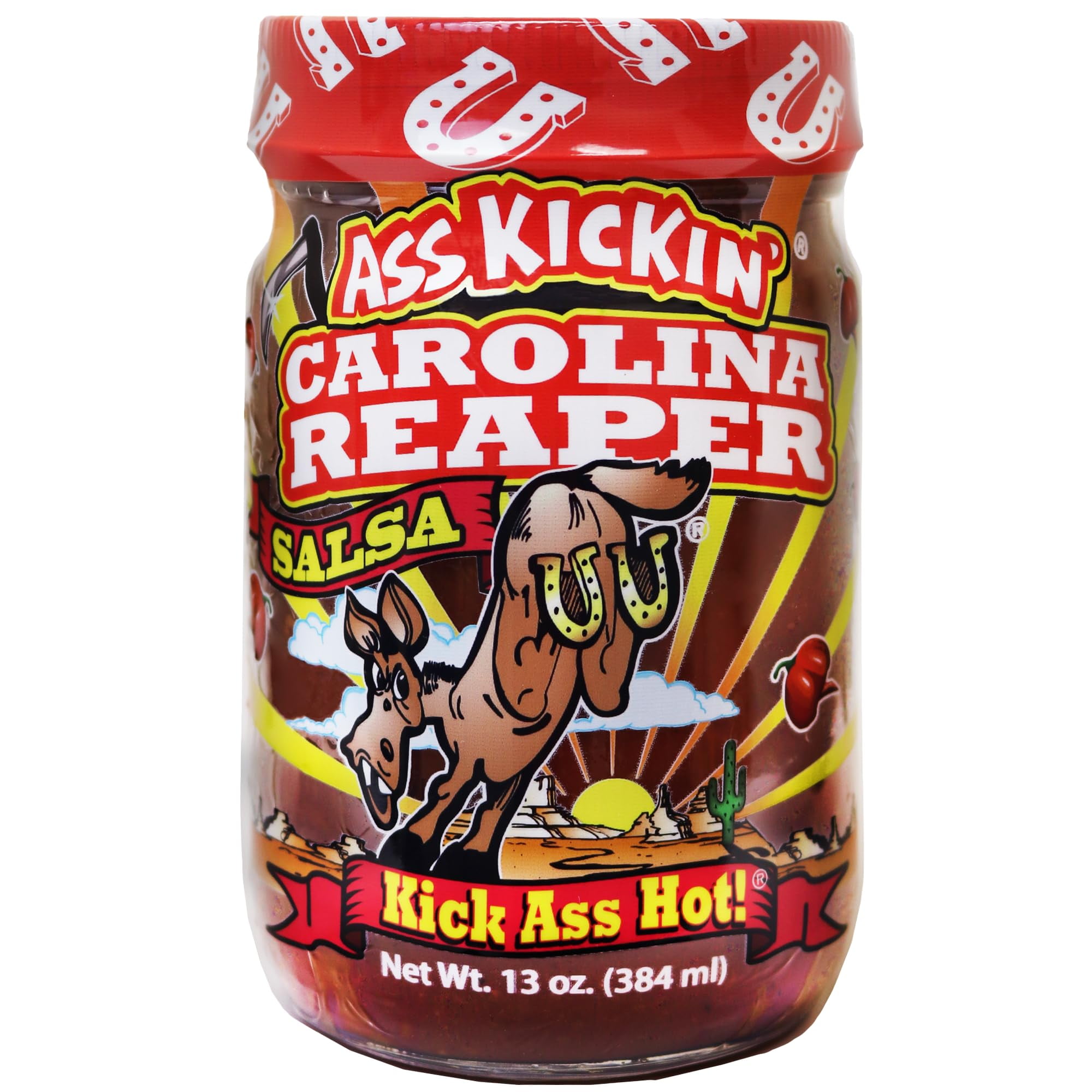 KICKIN' Carolina Reaper Hot Spicy Salsa GJM1 - 13 oz. - Premium Gourmet ...