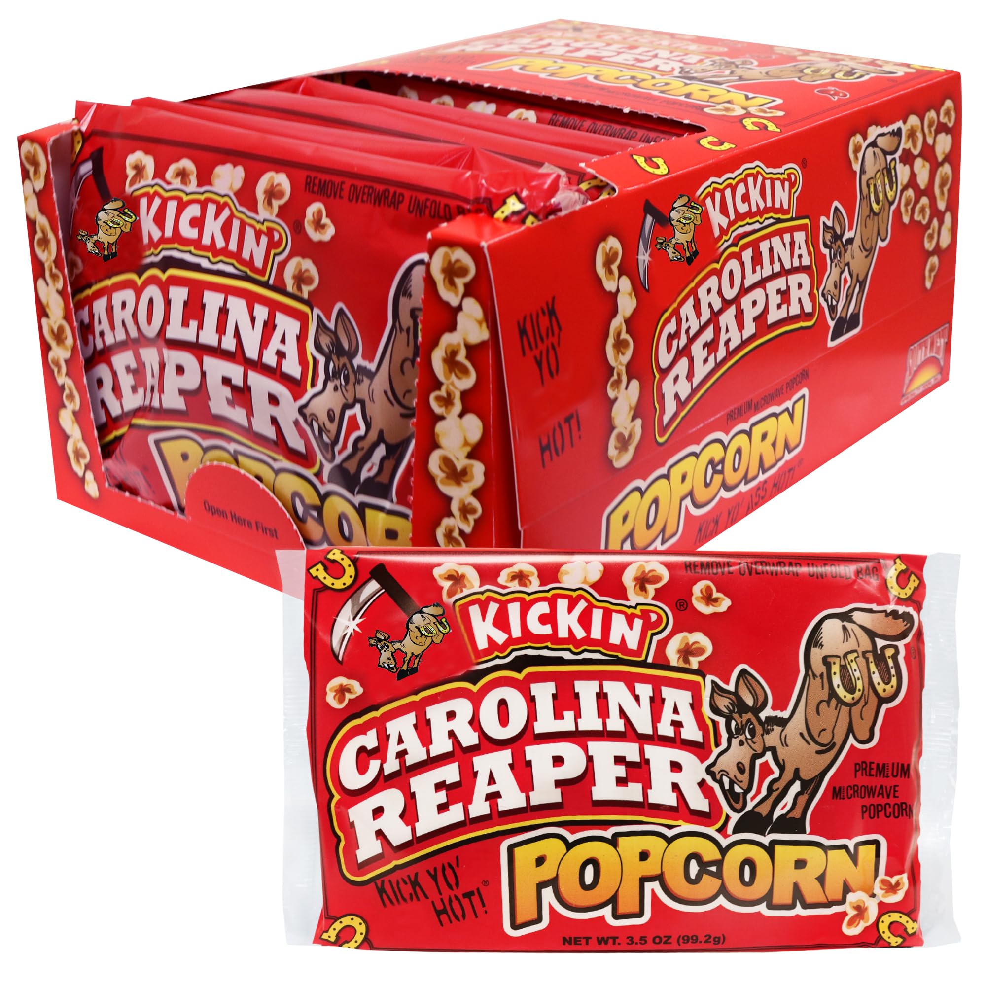 KICKIN’ Carolina Reaper Pepper SSF20 Microwave Popcorn - 12 Pack ...