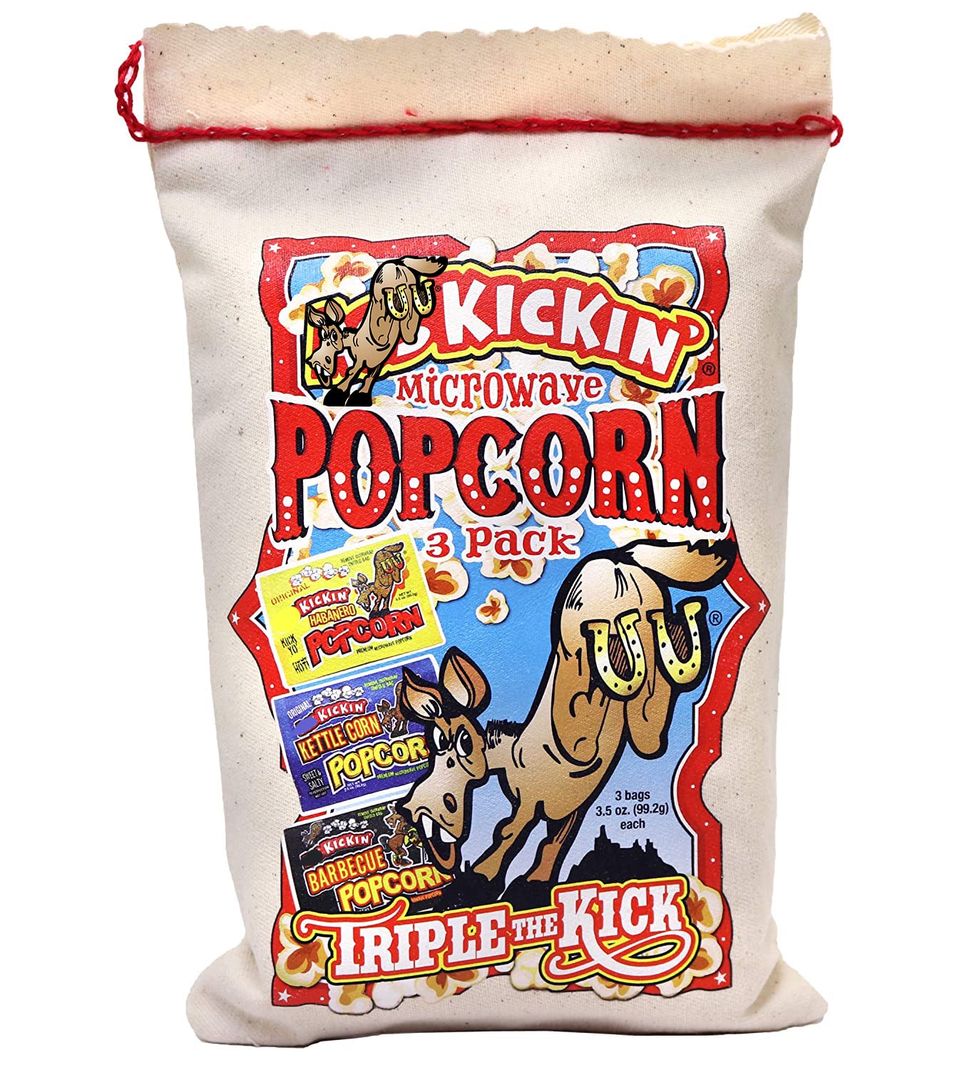 KICKIN’ Premium Microwave Popcorn – Popcorn Variety Pack (3) in Canvas ...