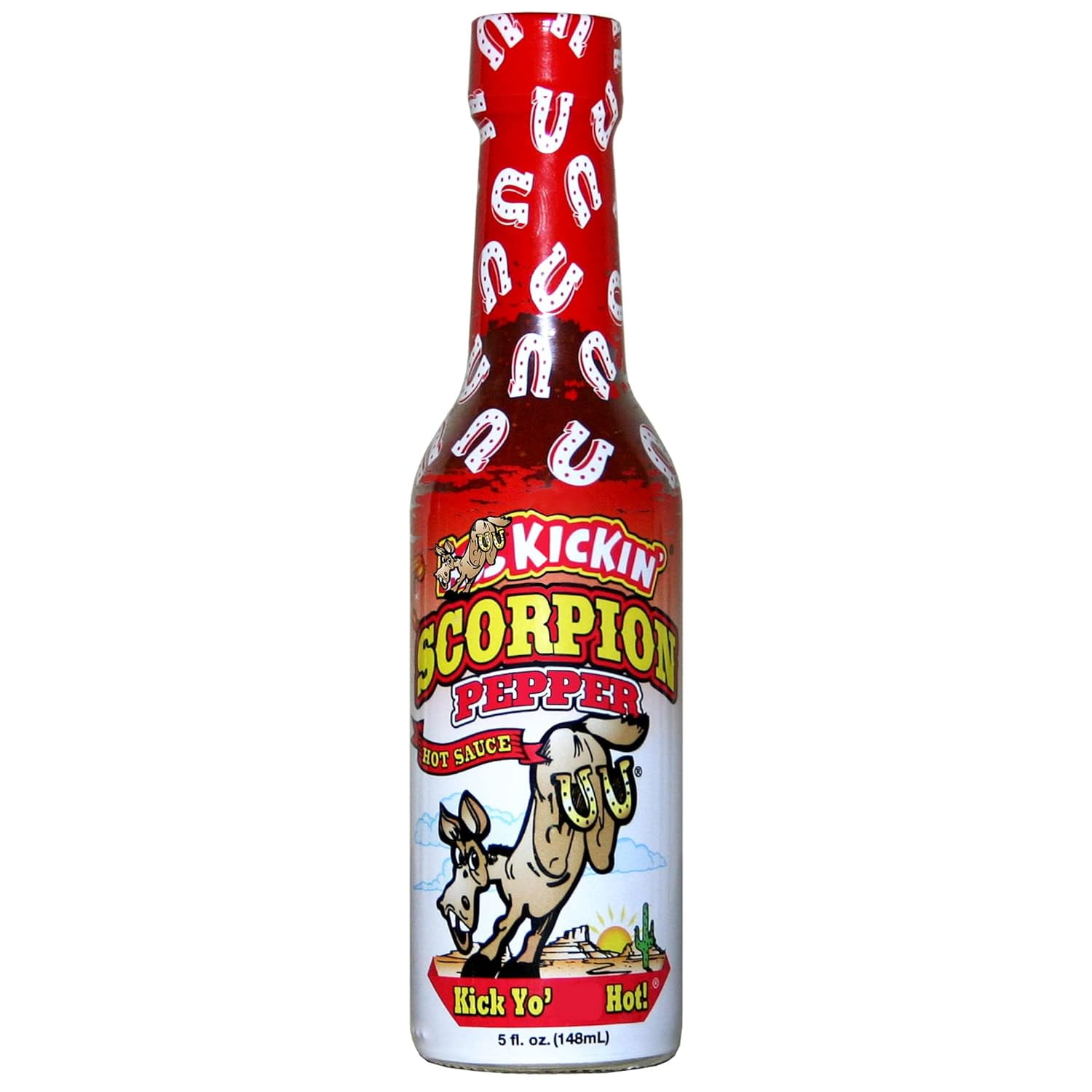 KICKIN' Scorpion Pepper Hot Sauce - 5 oz - Gourmet Hot Sauce for ...