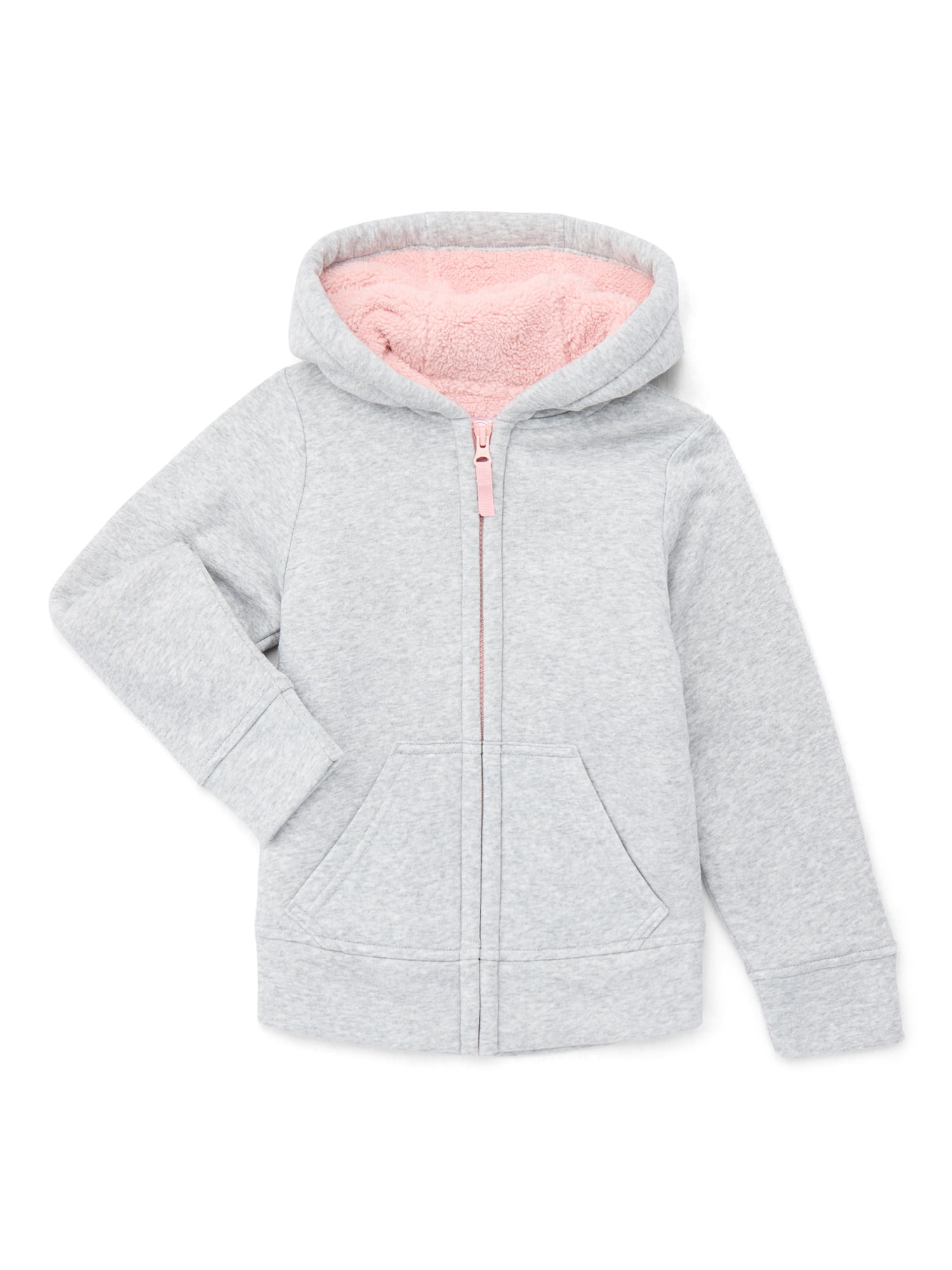 Wonder Nation Girls Kids Tough Fully Lined Zip Hoodie Jacket, Sizes 4 ...