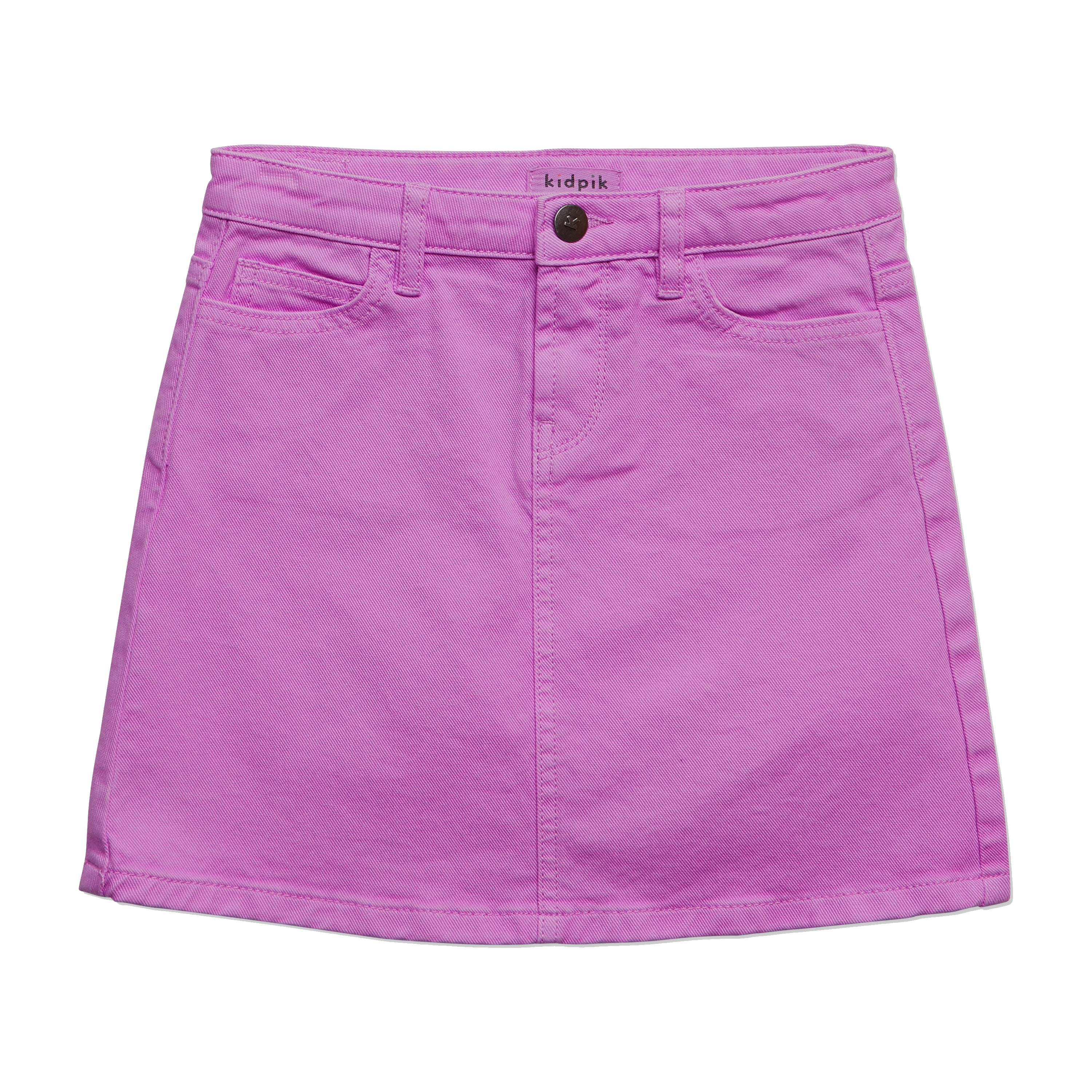 kidpik Girls Color Denim Skirt, Super Soft Stretch Twill, Adjustable ...