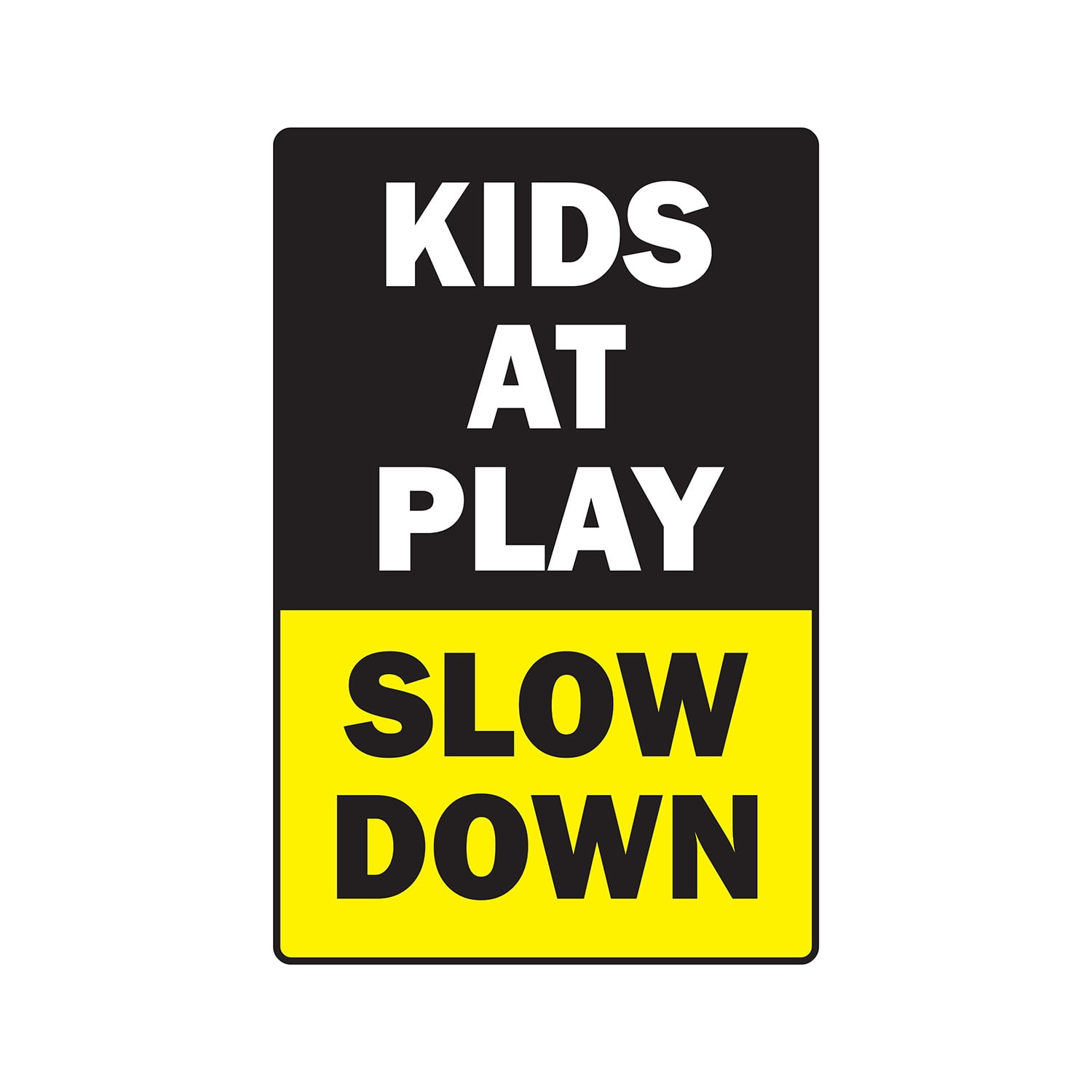 KIDS AT PLAY SLOW DOWN Decal jerk driving traffic children speed limit ...