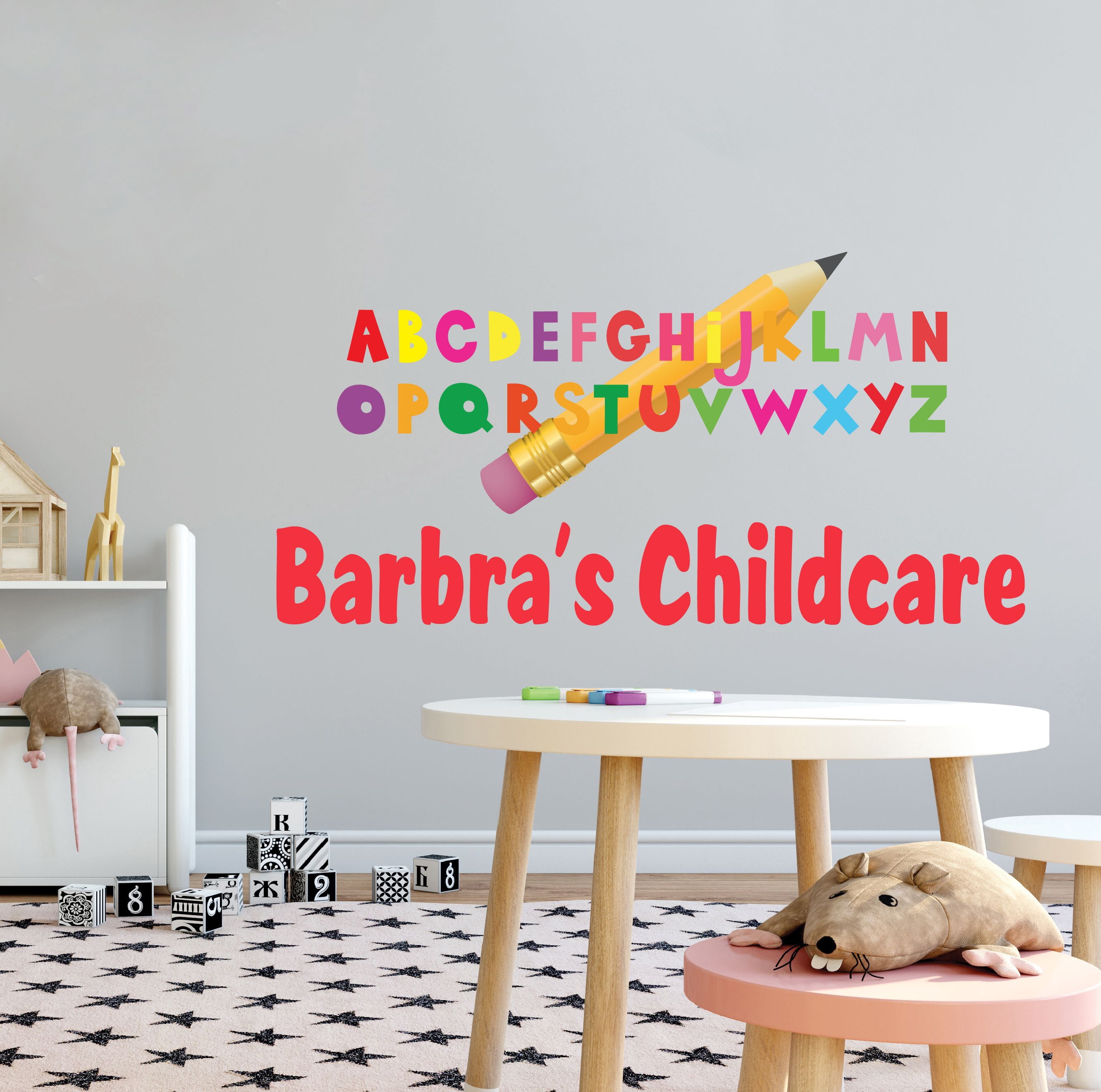 KIDS DAYCARE - Child Care Educational English Alphabet Decoration ...