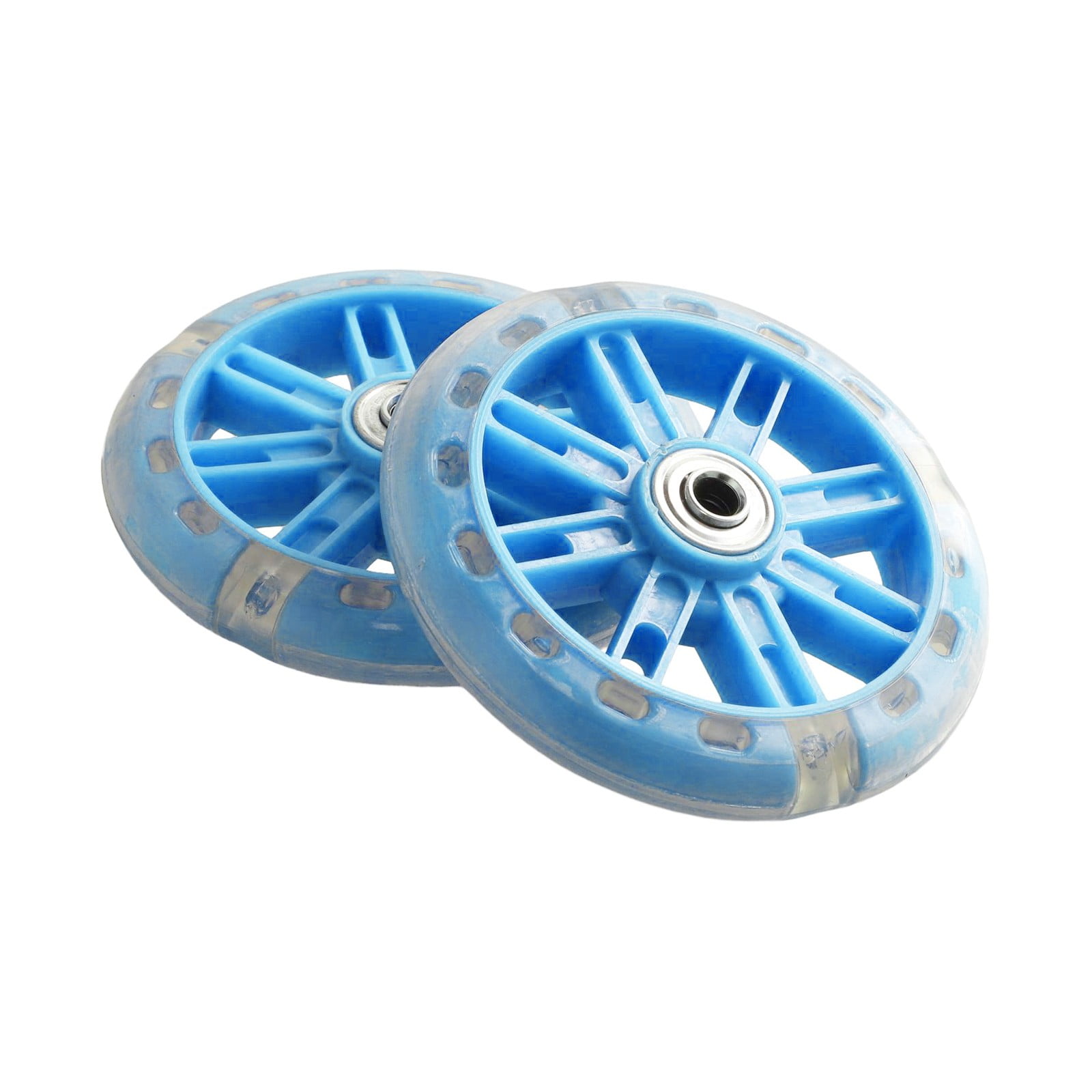 KIDS LED SCOOTER WHEELS 110mm LIGHTS FLASH RAZOR STUNT PUSH ABEC ...