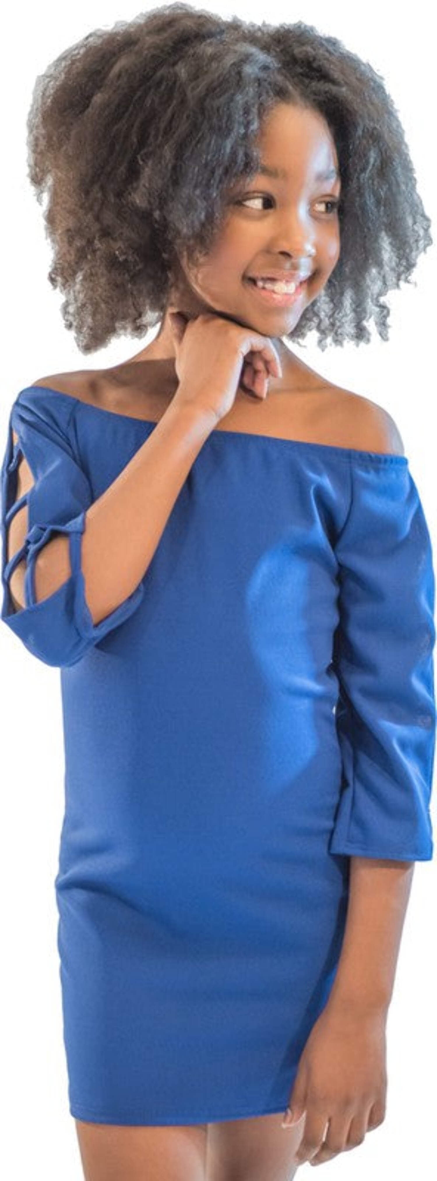 KIDS OFF THE SHOULDER LADDER DRESS - Walmart.com