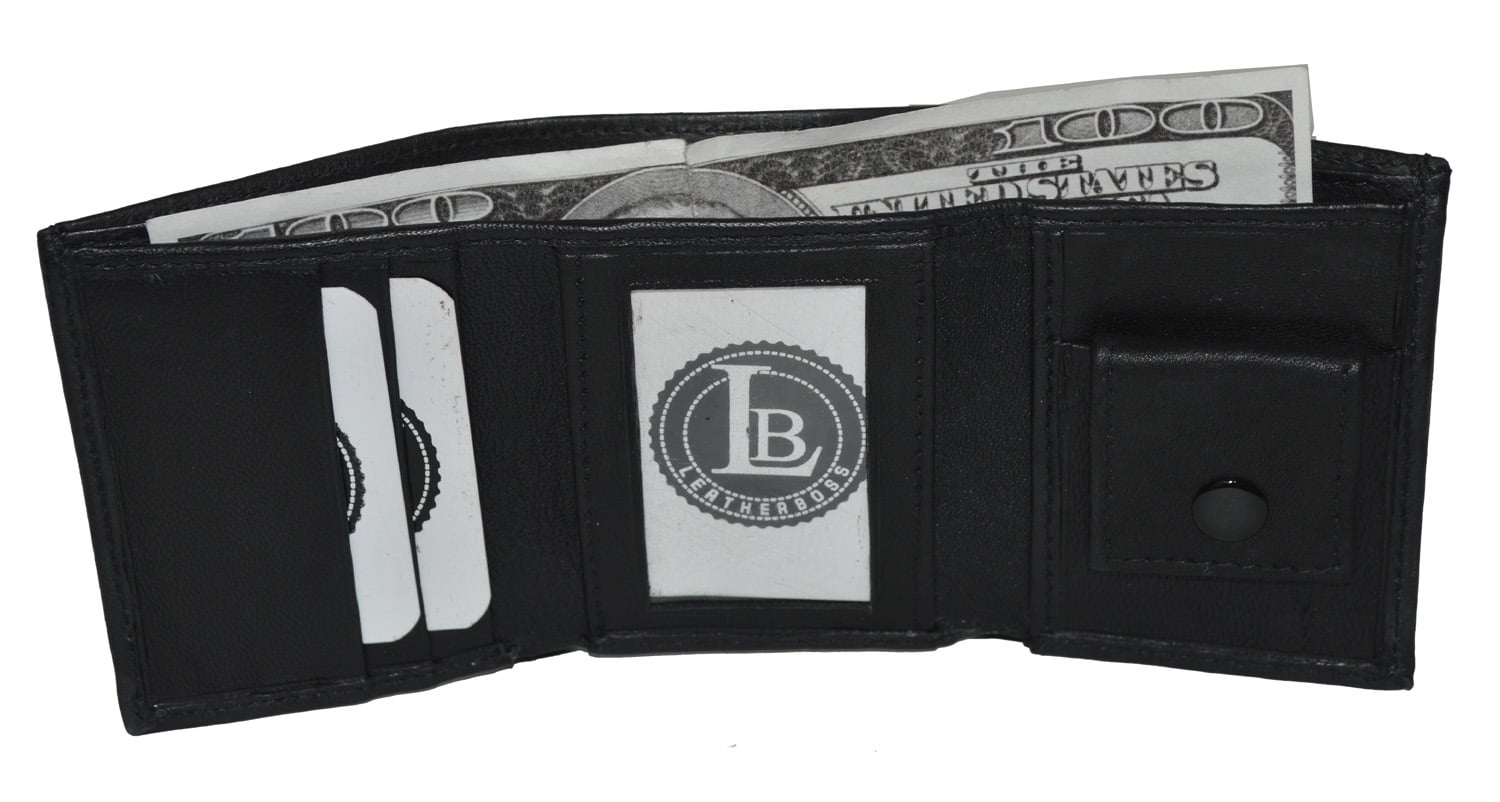 KIDS SMALL TRIFOLD/MONEY WALLET BY LEATHERBOSS - Walmart.com