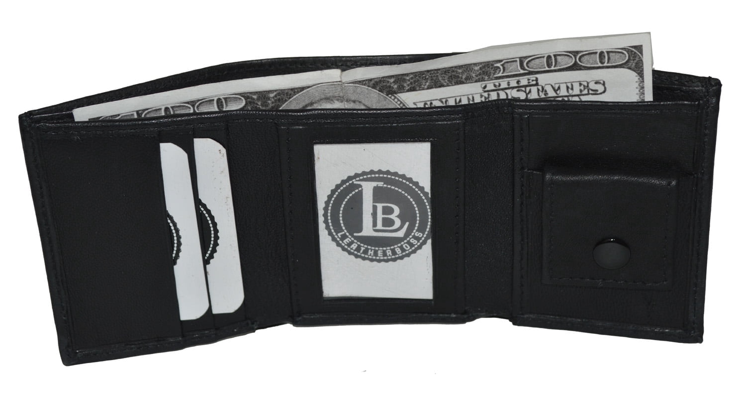 KIDS SMALL TRIFOLD/MONEY WALLET BY LEATHERBOSS - Walmart.com