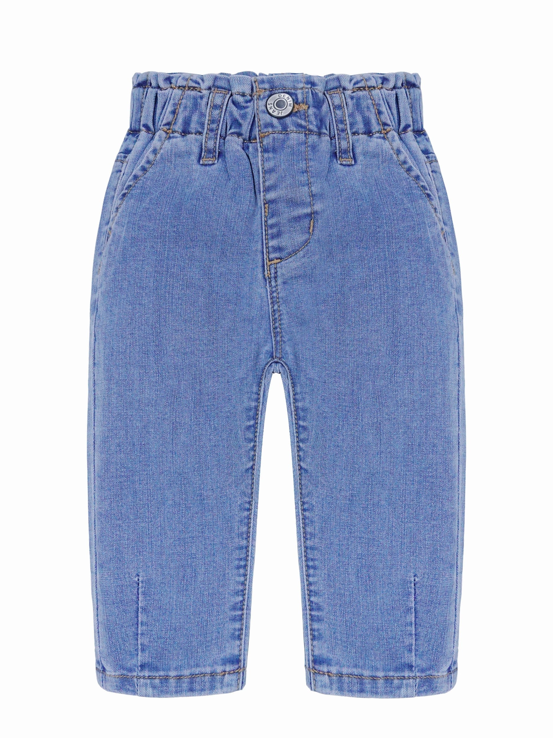 KIDSCOOL SPACE Baby Boy Jeans,2 Back Pockets D Ring Elastic Waist Denim ...