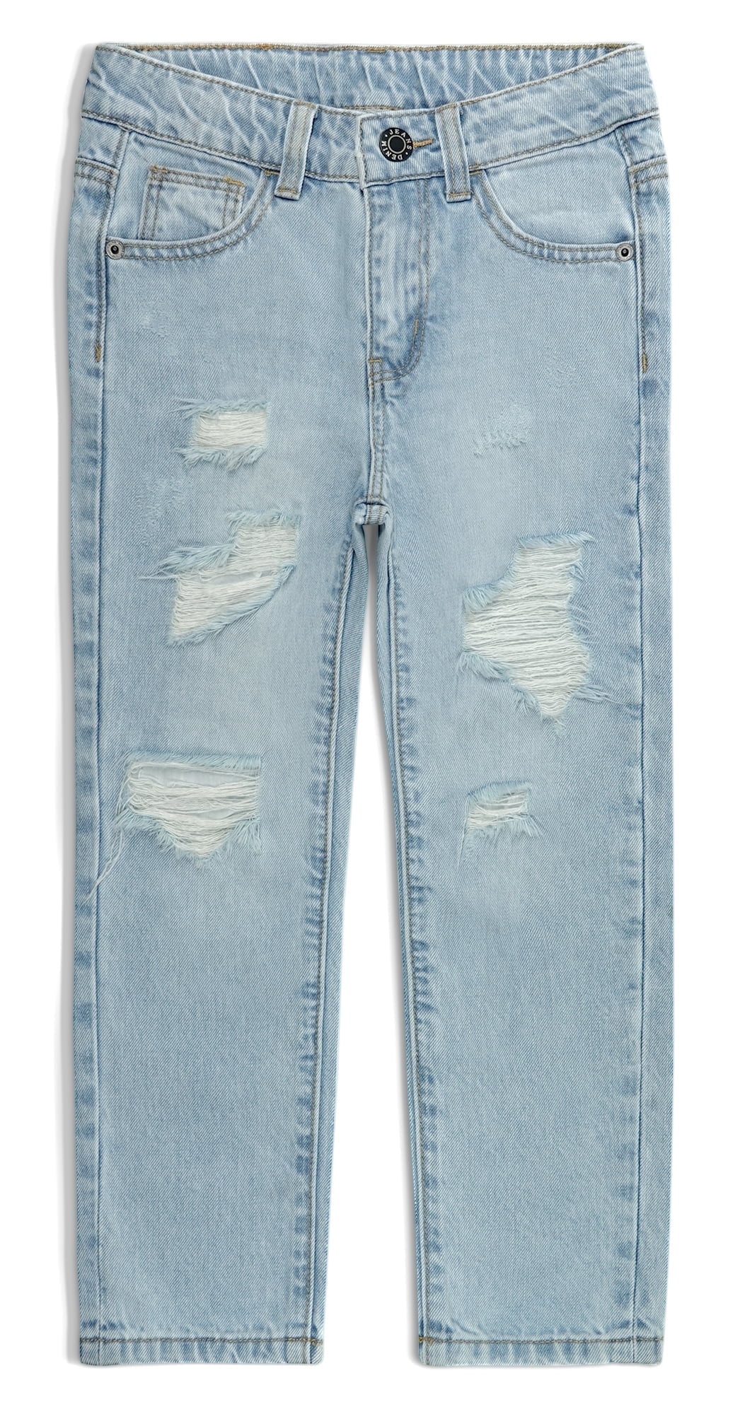 KIDSCOOL SPACE Baby Boys Jeans,Elastic Band Inside Ripped Washed Soft ...