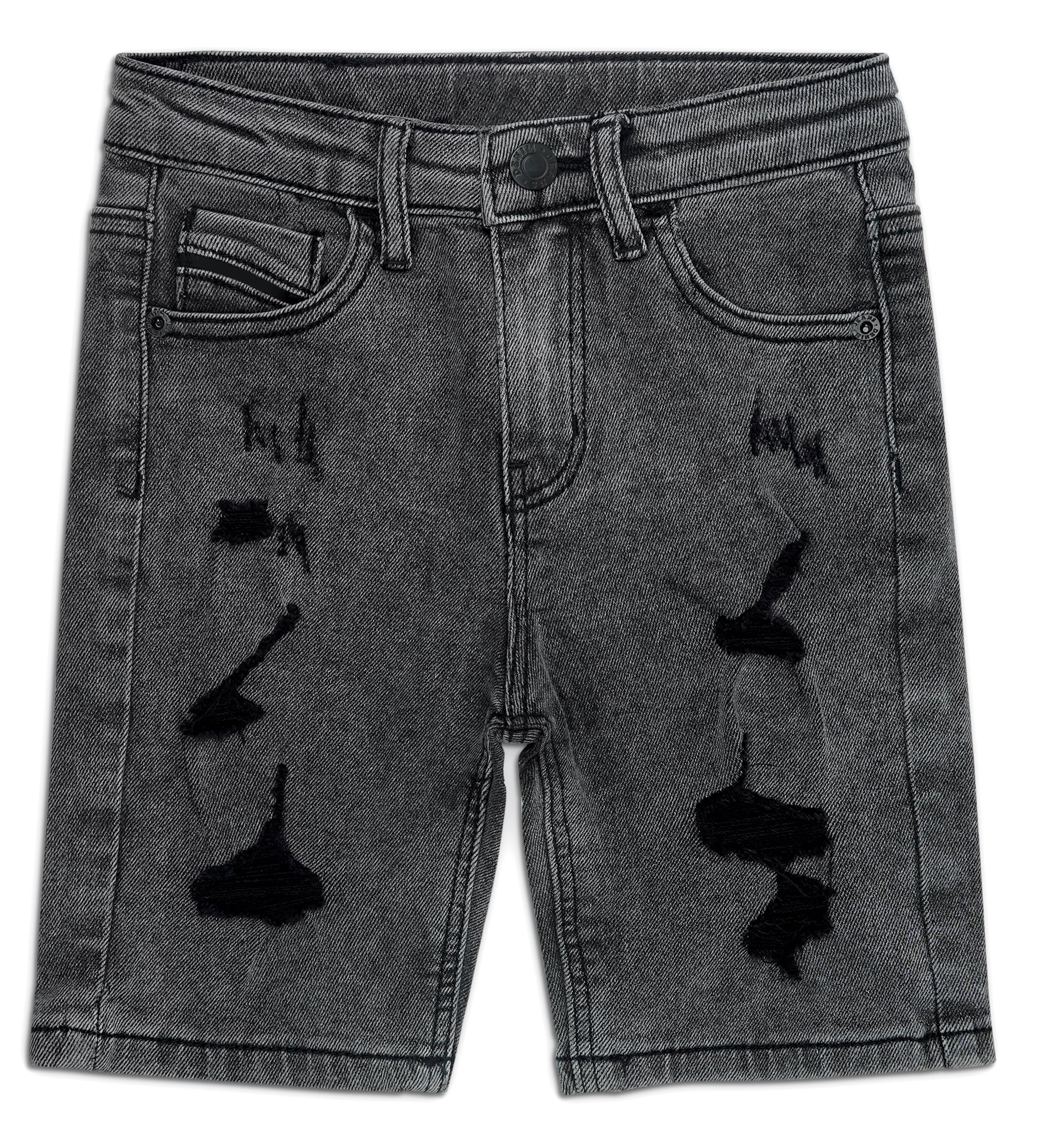 KIDSCOOL SPACE Baby Boys Summer Denim Shorts, Ripped Soft Elastic Band ...
