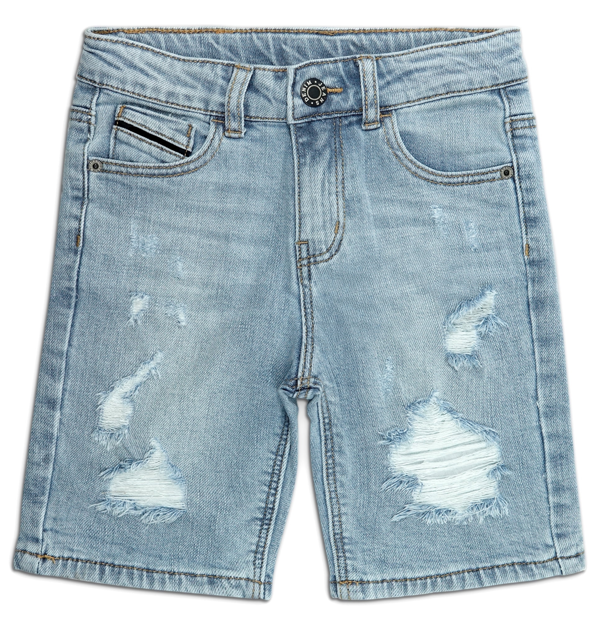 KIDSCOOL SPACE Baby Boys Summer Denim Shorts, Ripped Soft Elastic Band ...