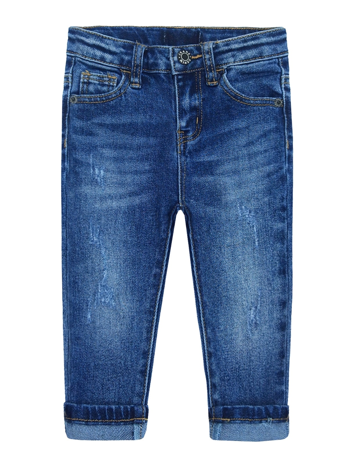 KIDSCOOL SPACE Baby Girl Boy Jeans,Little Kid Elastic Band Inside ...