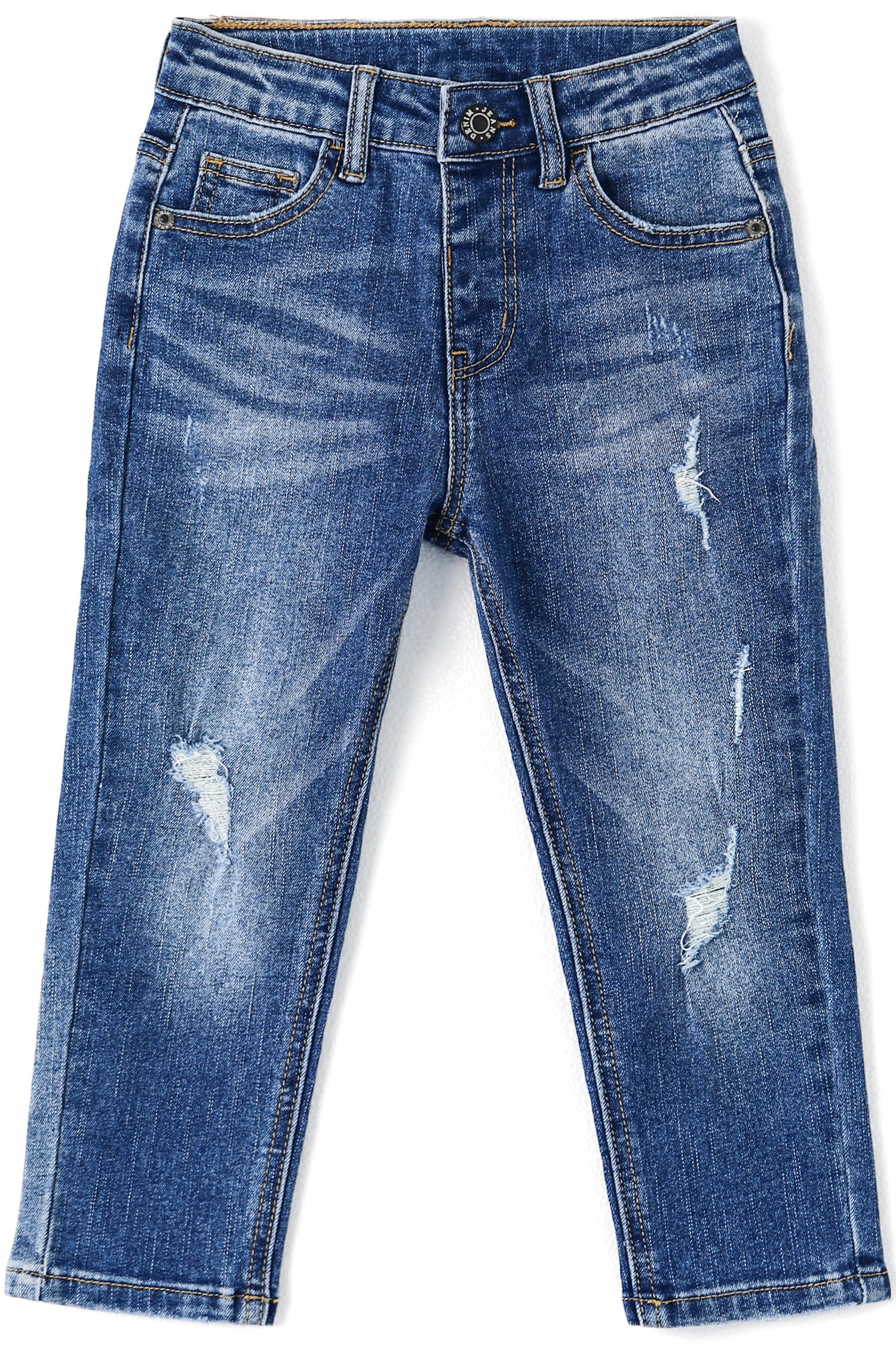 KIDSCOOL SPACE Baby Girl Boy Jeans,Little Kid Elastic Band Inside ...