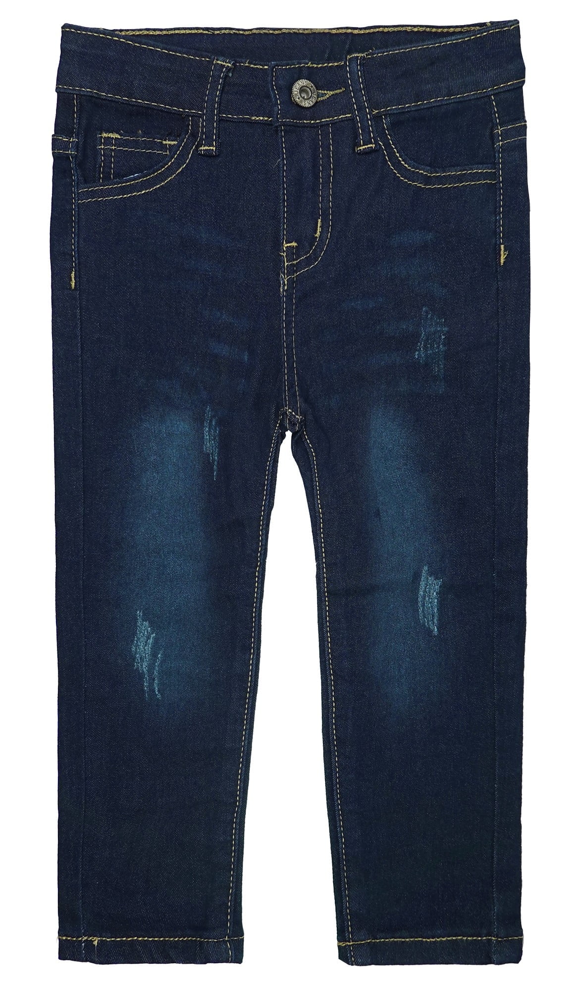 KIDSCOOL SPACE Baby Girls Boys Jeans,Elastic Band Inside Ripped ...