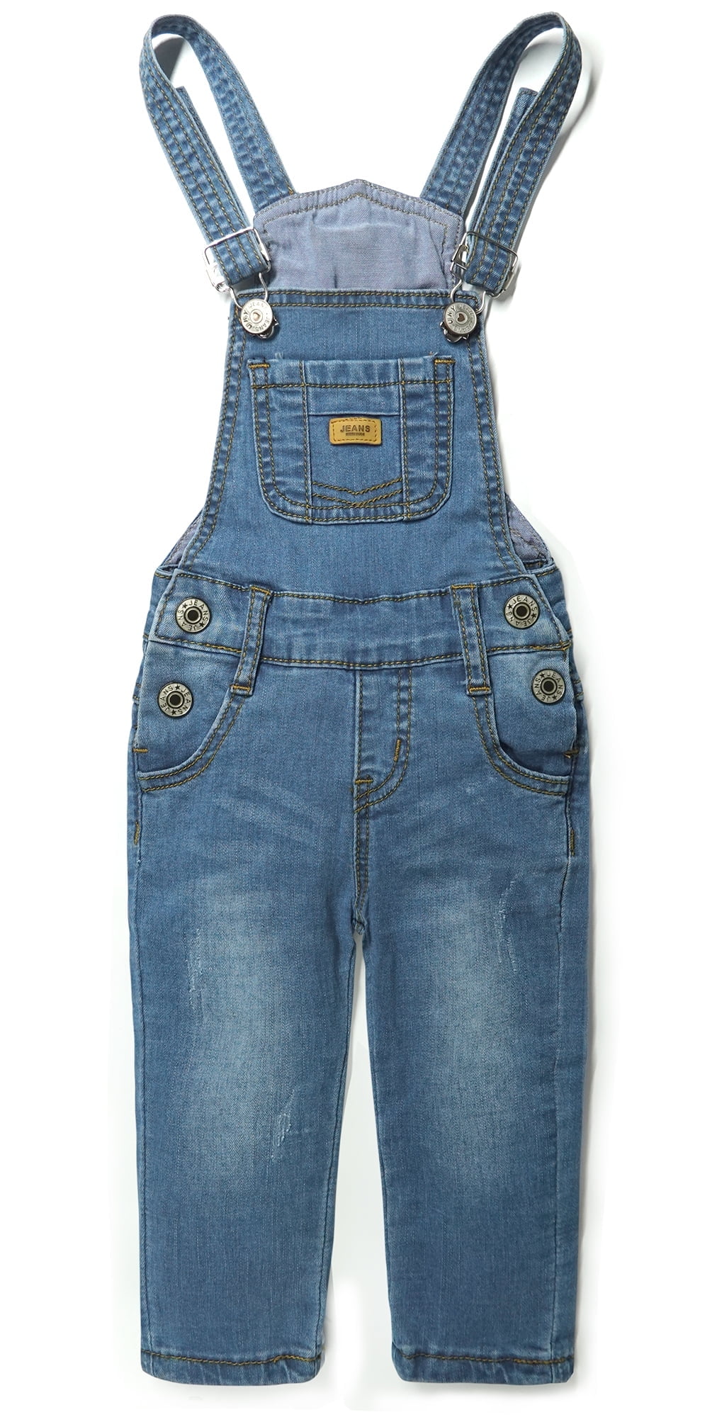 KIDSCOOL SPACE Baby Girls Denim Overalls,Toddler Boys Adjustable Ripped ...