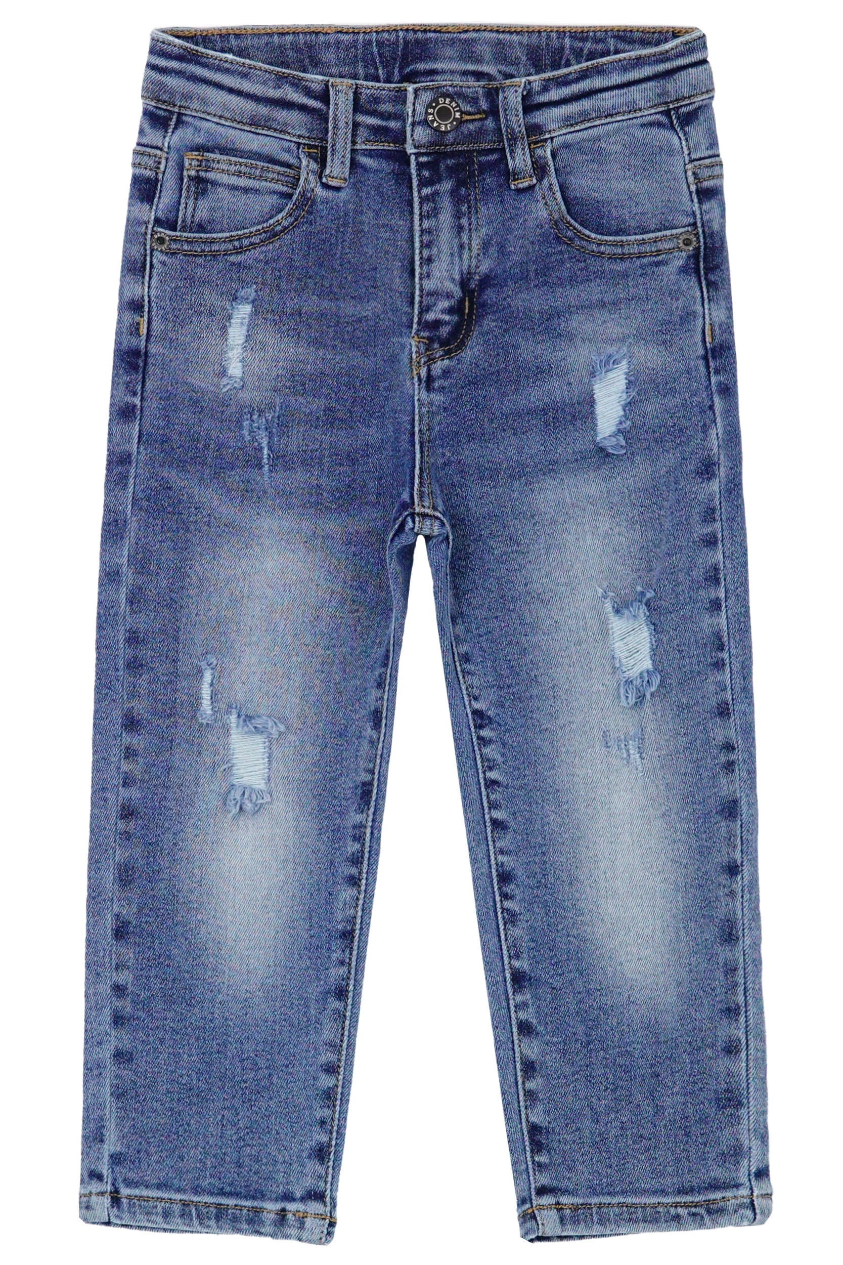 KIDSCOOL SPACE Baby Little Boys Jeans,Elastic Band Inside Straight Fit ...