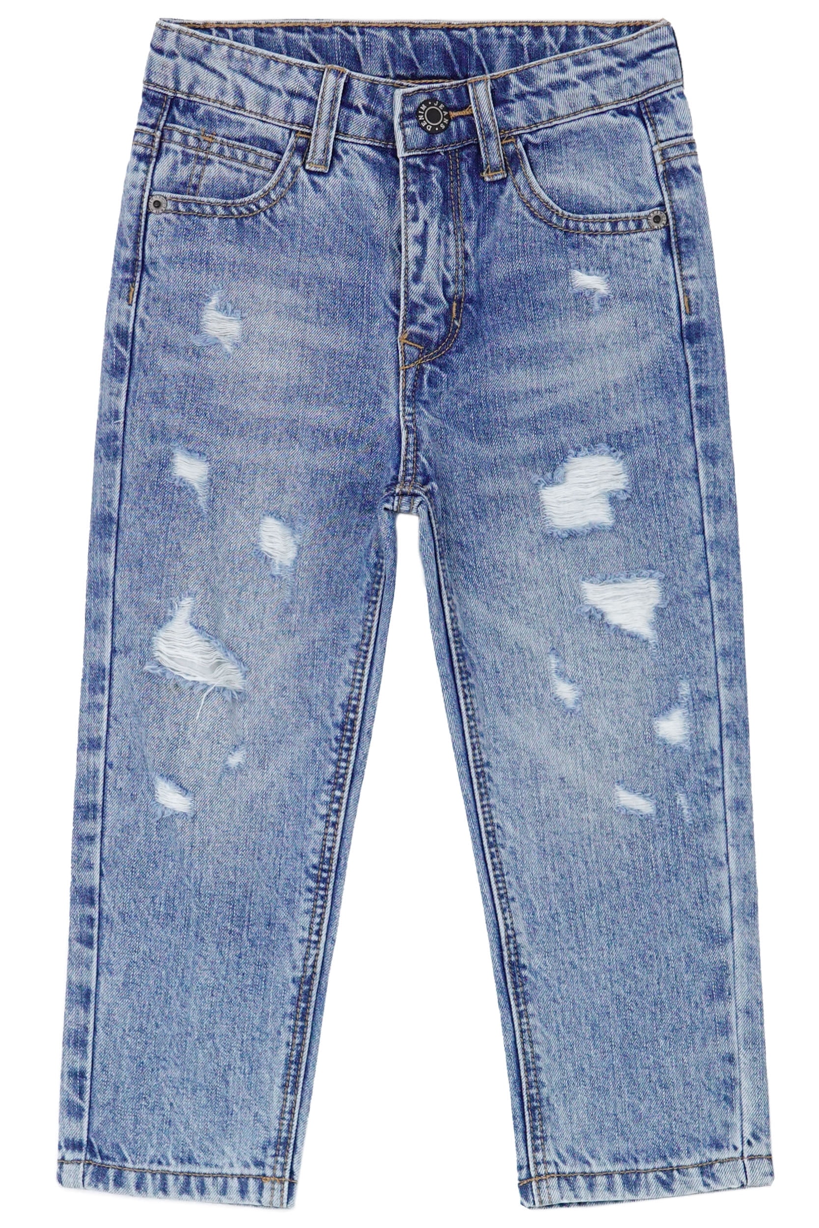 KIDSCOOL SPACE Baby Little Boys Jeans,Elastic Band Inside Straight Fit ...
