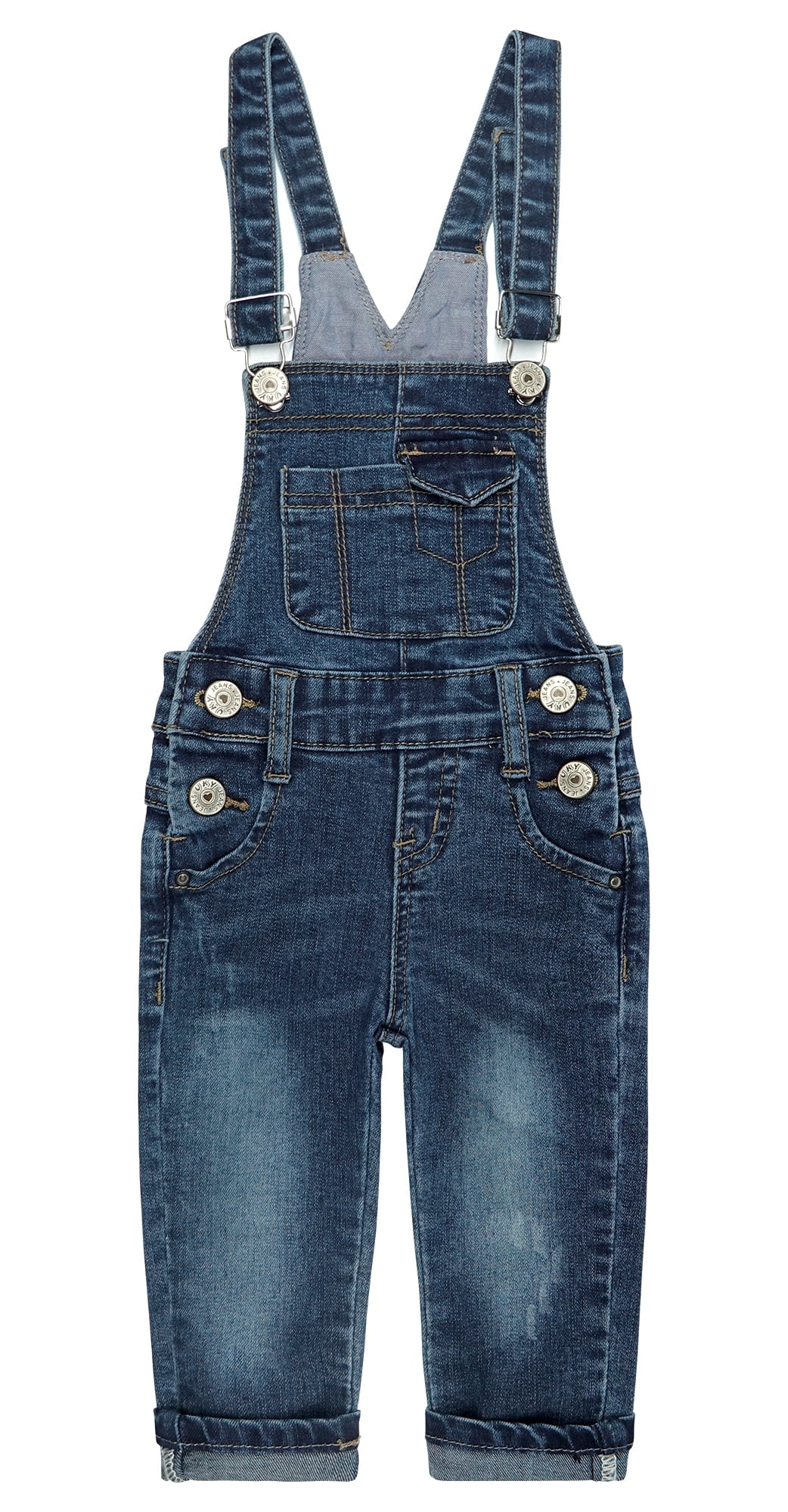 KIDSCOOL SPACE Baby Little Girls Denim Overalls,Toddler Boys Adjustable ...