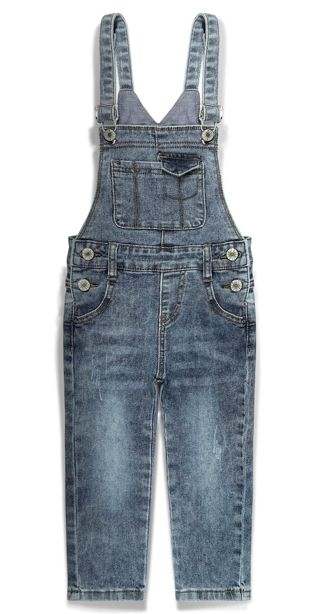 KIDSCOOL SPACE Baby Little Girls Denim Overalls,Toddler Boys Adjustable ...