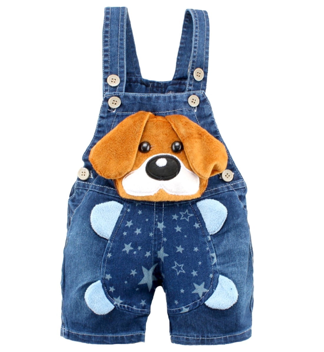 KIDSCOOL SPACE Baby Toddler Cute 3D Animal Summer Jean Overalls ...
