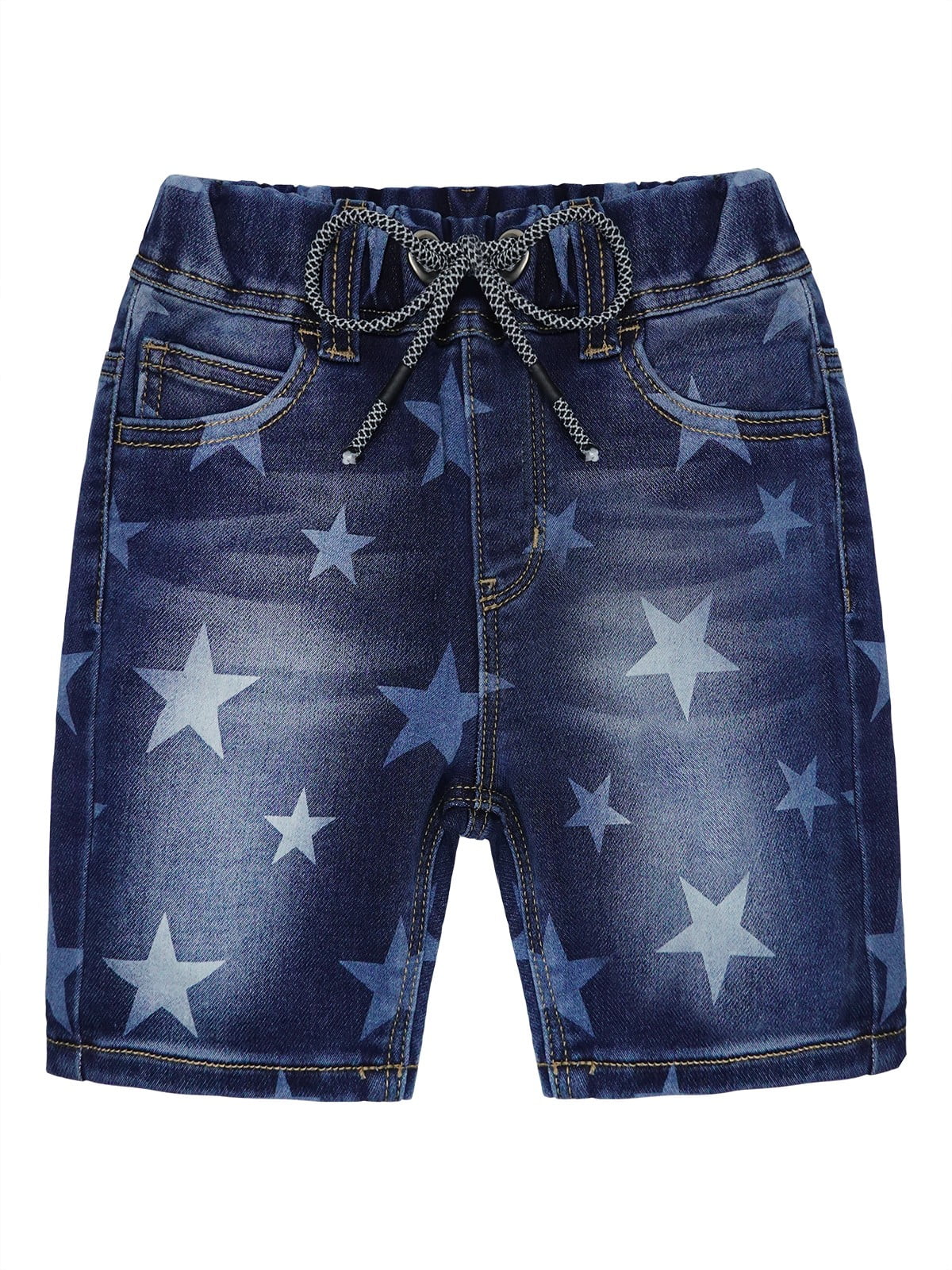 KIDSCOOL SPACE Big Girls Boys Jeans Shorts,Allover Star Printed ...