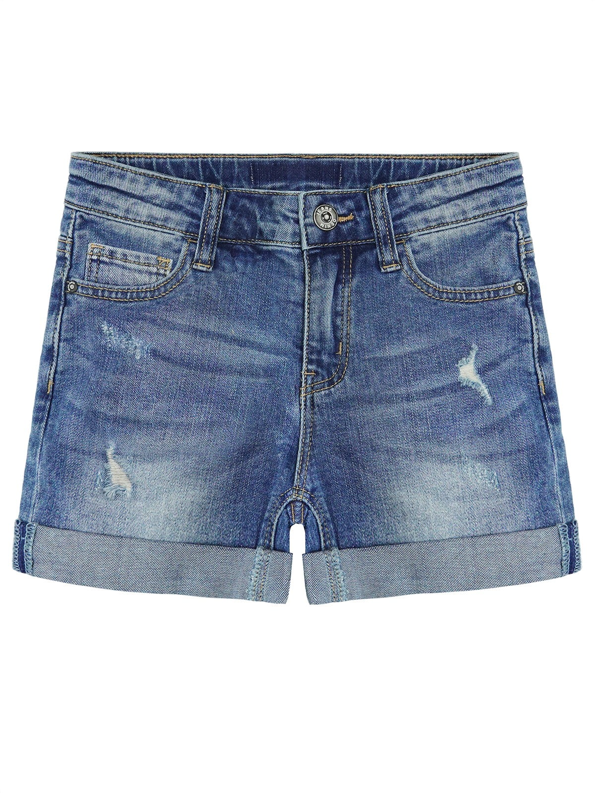 KIDSCOOL SPACE Big Girls Boys Jeans Shorts,Ripped Rolled Cuff Hem Cute ...