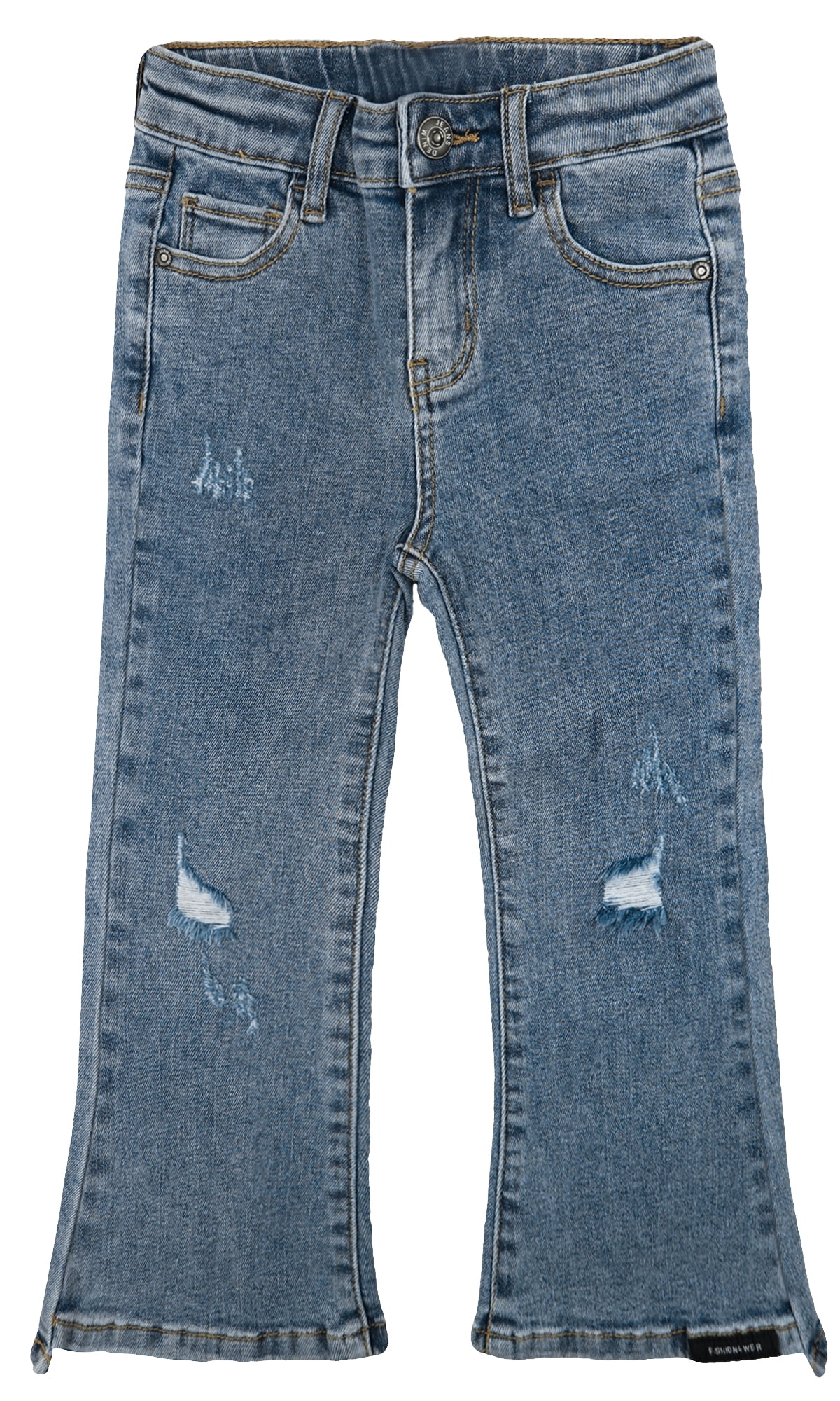 Girls Jeans Size 10-12 KIDSCOOL SPACE Kids Bird Shaped Ripped Holes ...