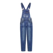 KIDSCOOL SPACE Girls Denim overalls, Deep Blue,, Bibs Washed Stretchy ...