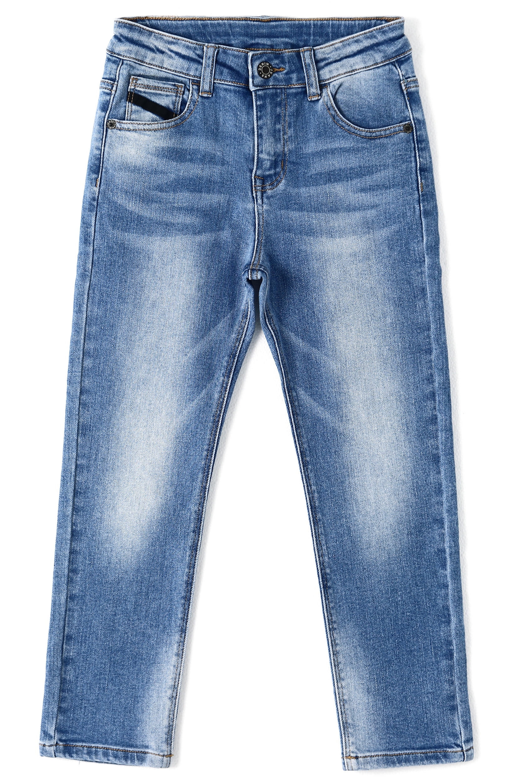 KIDSCOOL SPACE Boy Jeans,Little Kid Ripped Elastic Band Inside Slim Fit ...