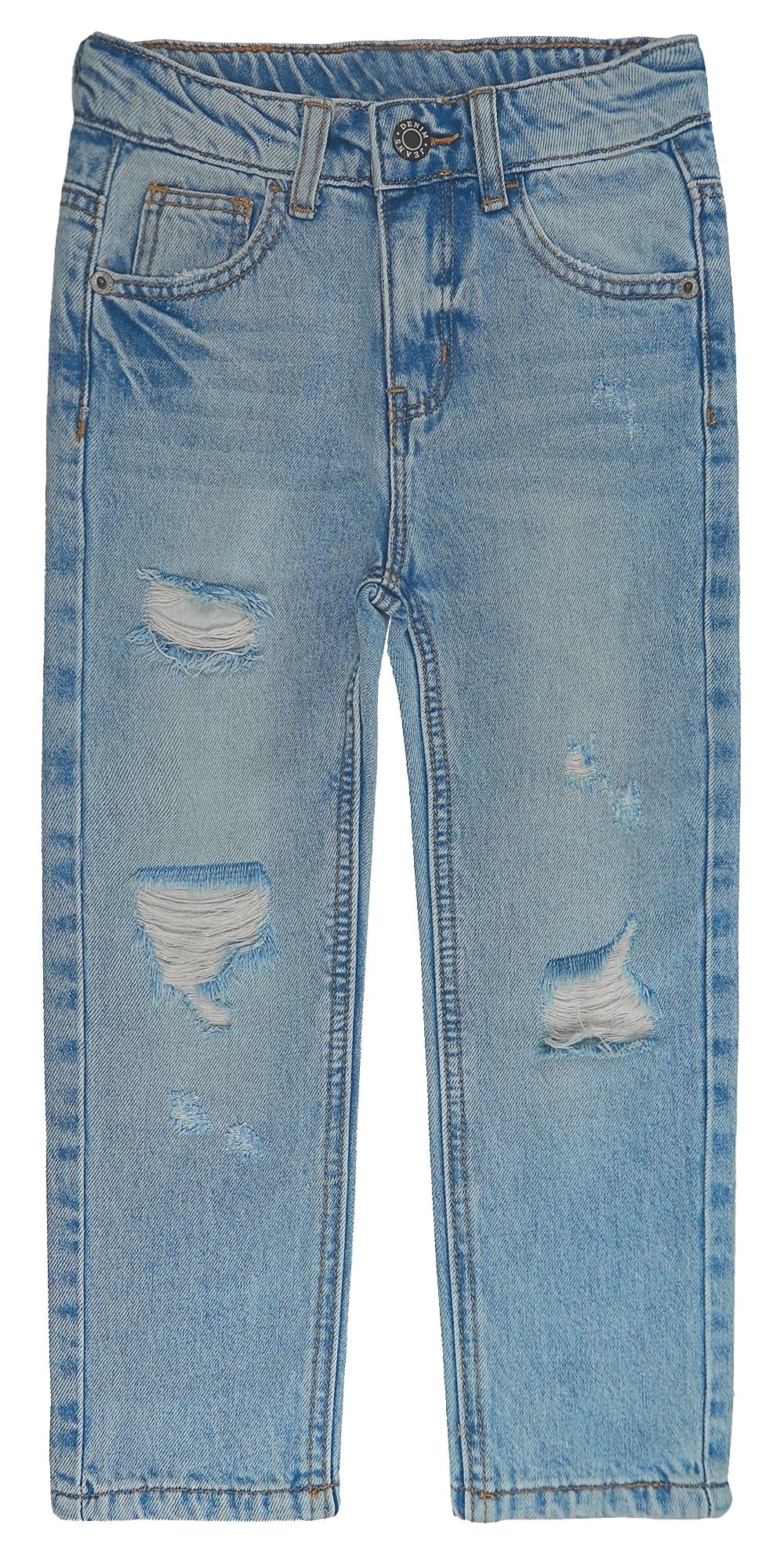 KIDSCOOL SPACE Boys Jeans,Little Kid Elastic Band Inside Ripped Denim ...
