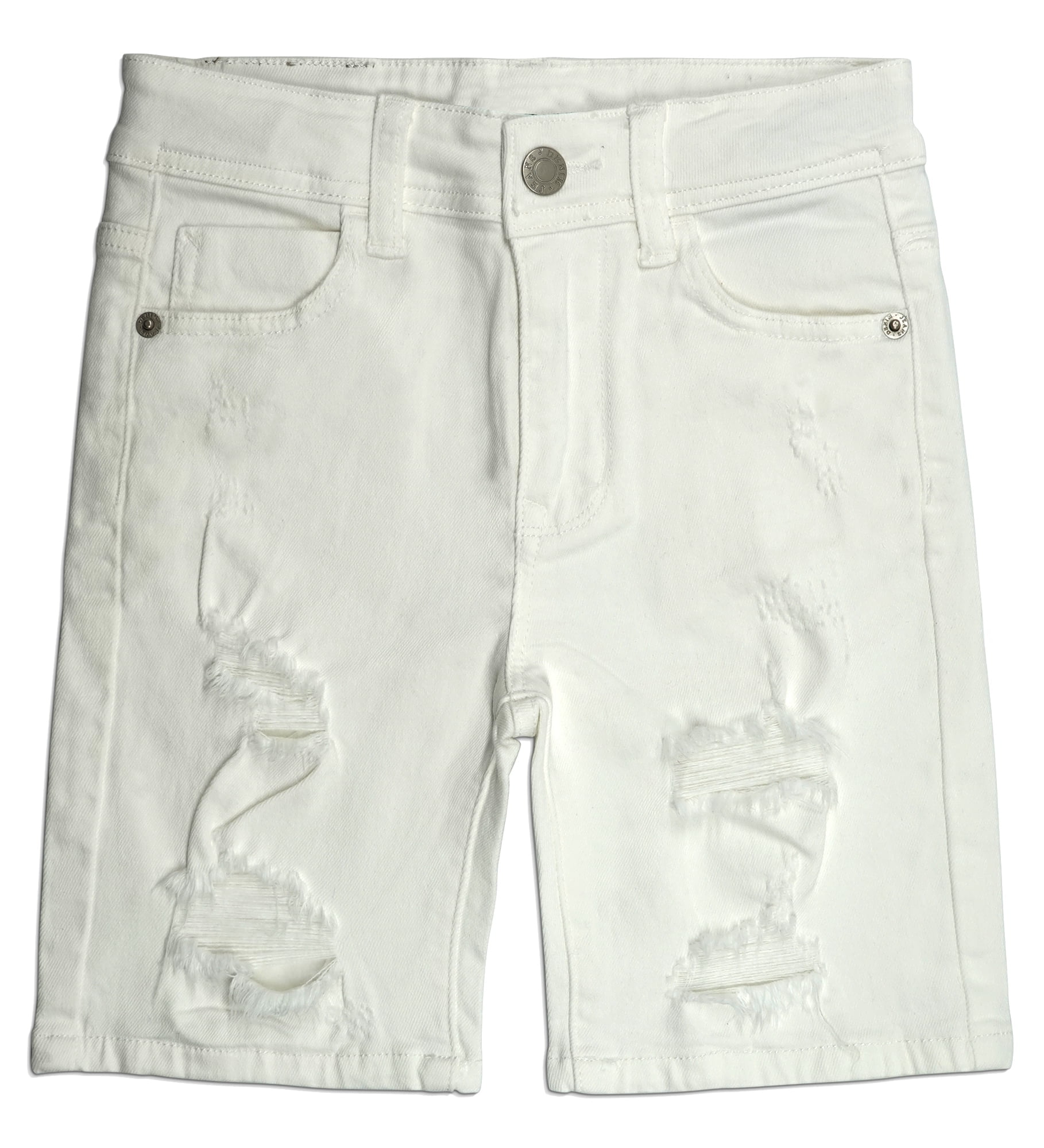 KIDSCOOL SPACE Boys Summer Denim Shorts, Ripped Soft Elastic Band ...