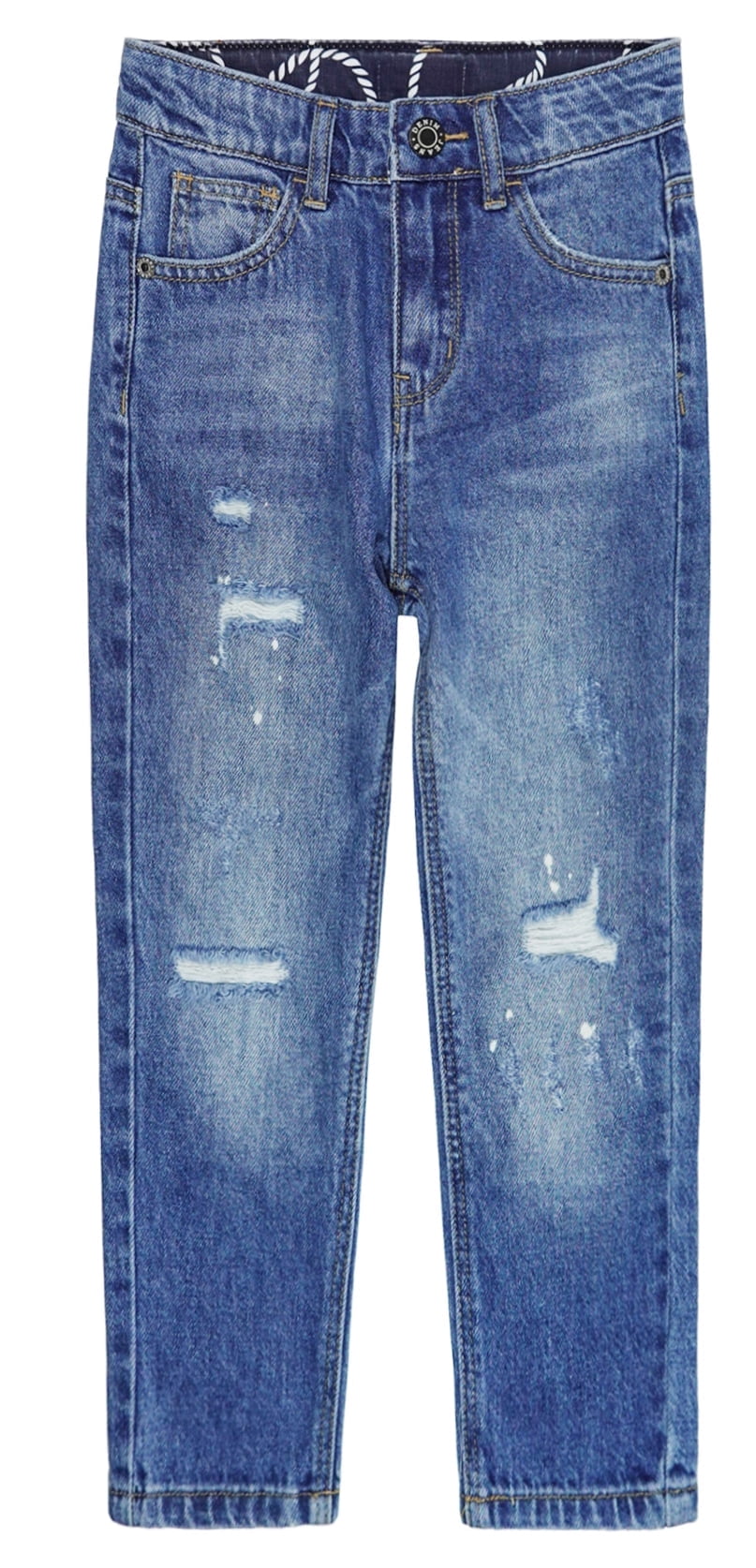 KIDSCOOL SPACE Girl Jeans,Little Kid Ripped Elastic Band Inside ...