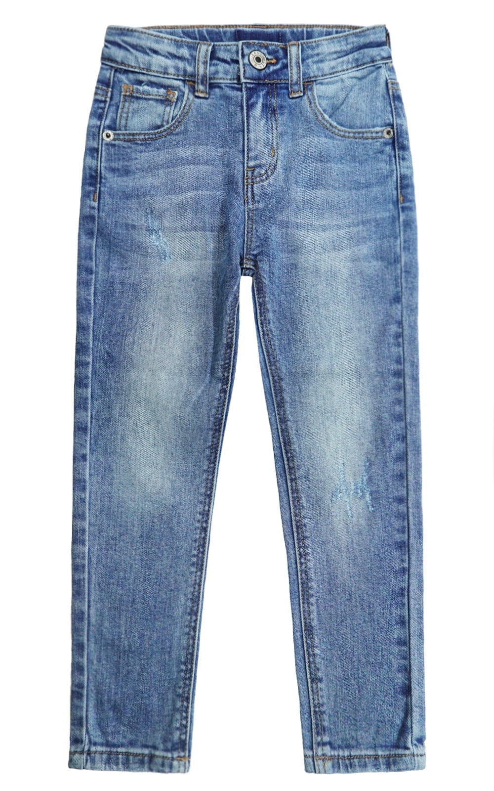 KIDSCOOL SPACE Girl Jeans,Little Kid Ripped Straight Slim Fit Elastic ...
