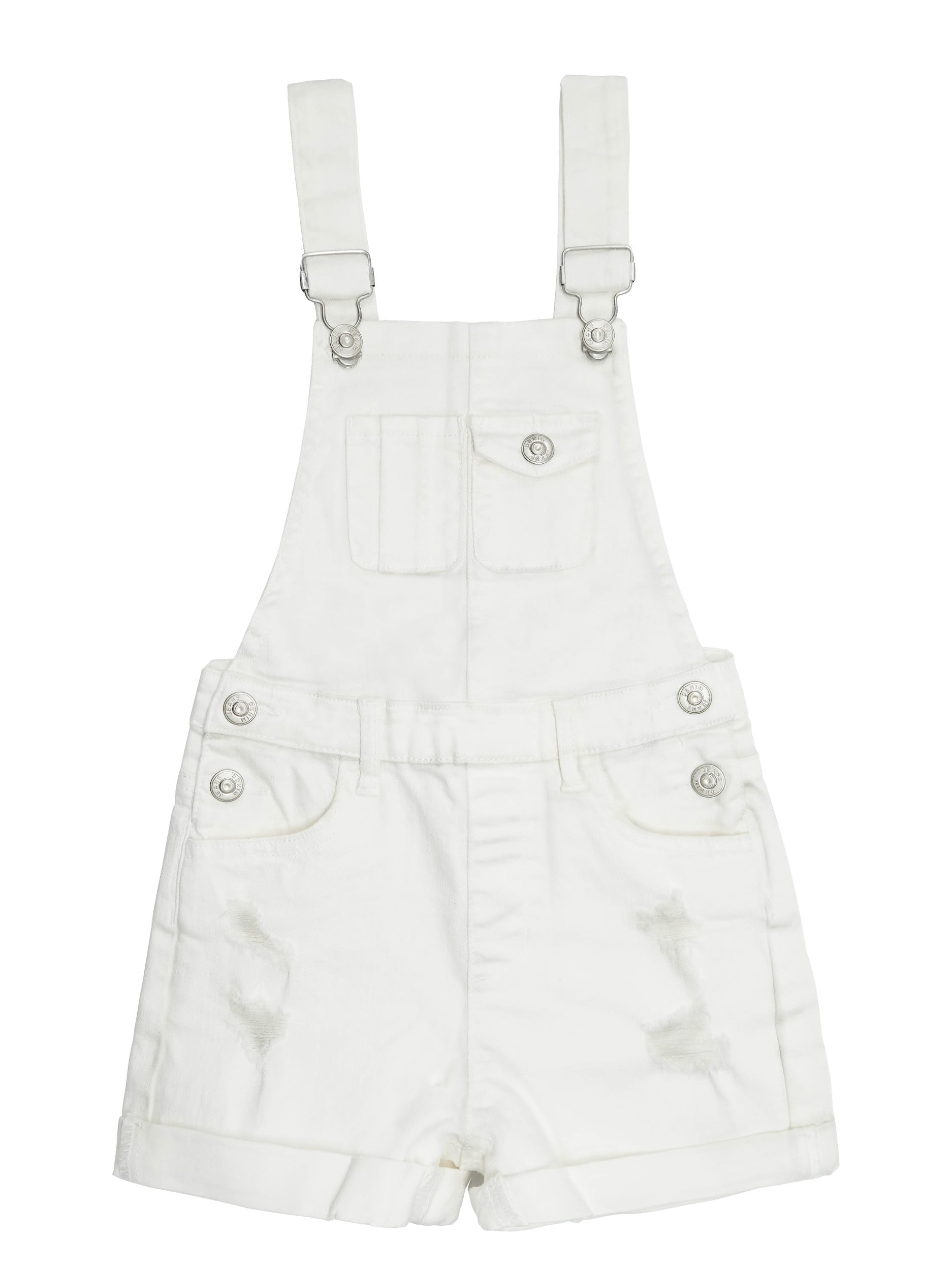KIDSCOOL SPACE Girls Boys Jeans Shorts,Ripped Adjustable Straps Summer ...