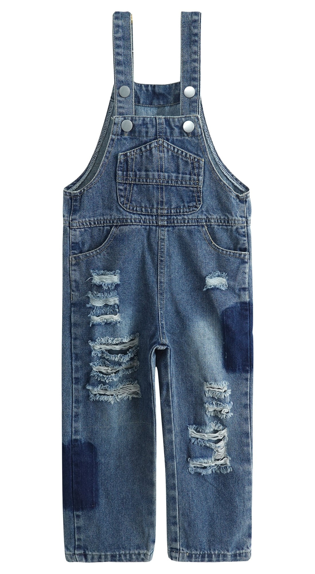 KIDSCOOL SPACE Girls Denim Bib Overalls,Little Big Kids Adjustable ...