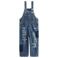 KIDSCOOL SPACE Children Denim Overalls, Adjustable Straps, Small Bib ...