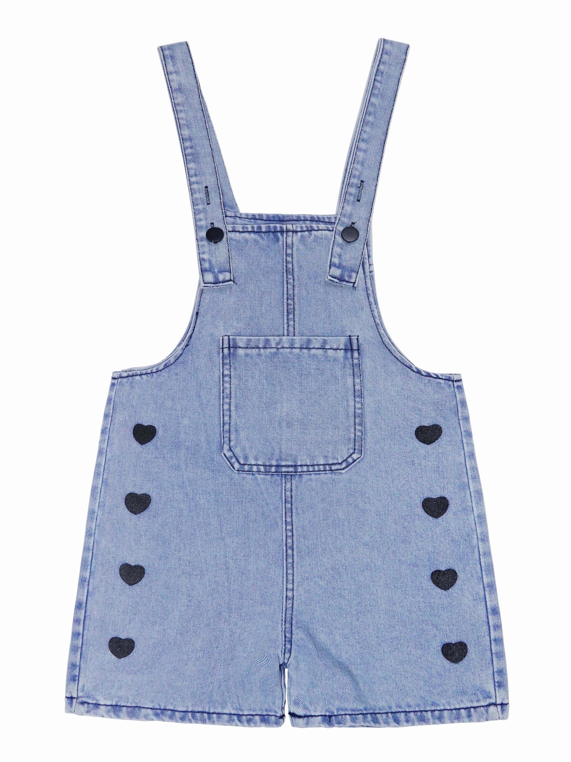 KIDSCOOL SPACE Girls Jeans Shorts,Simple Desgin Heart Printed Summer ...