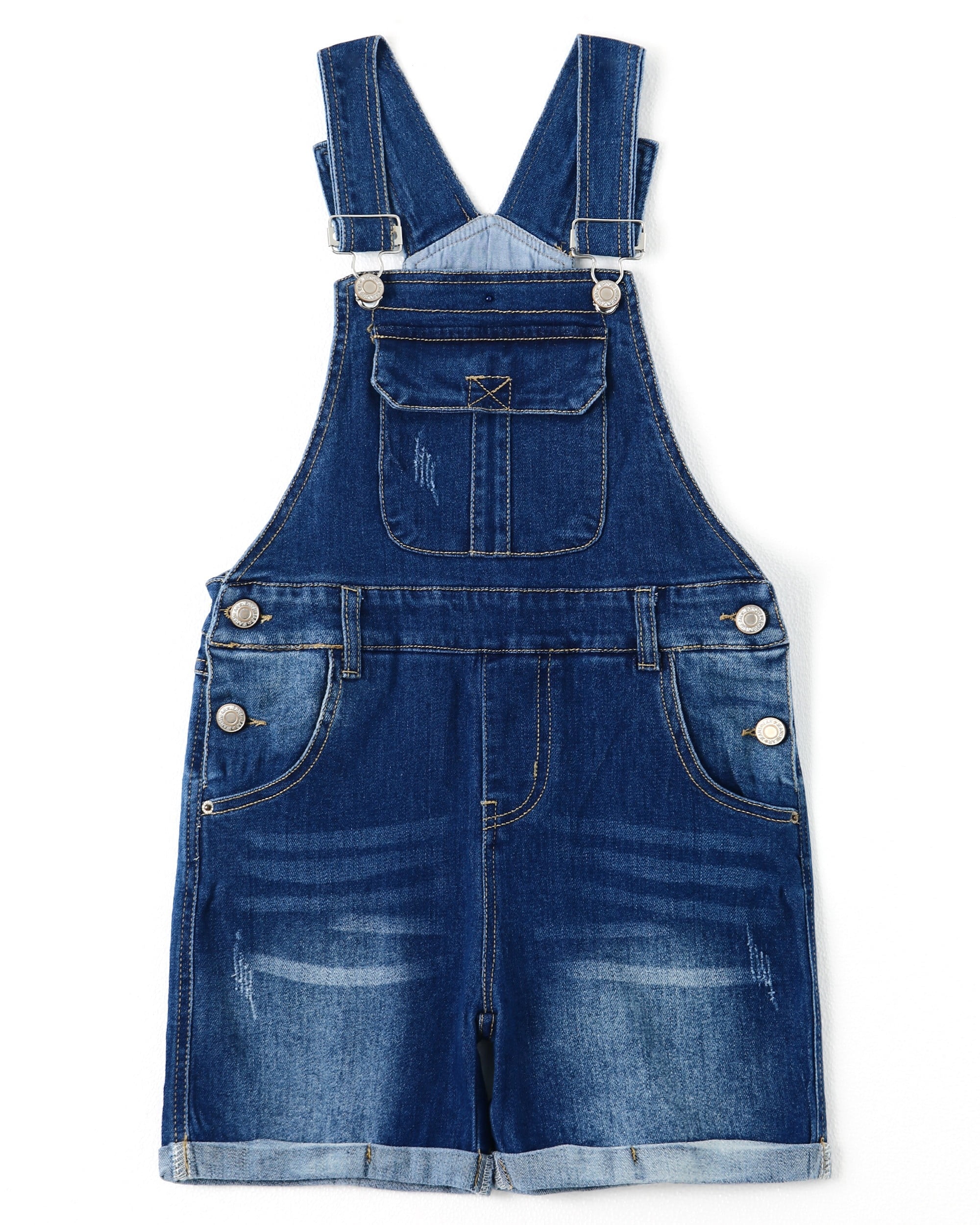 KIDSCOOL SPACE Girls Shorts, Baby Little Girls Stretchy Denim Shortalls ...