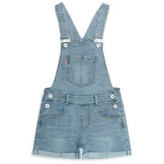 KIDSCOOL SPACE Big Girls Cute Ripped Denim Shortalls, Adjustable Straps ...