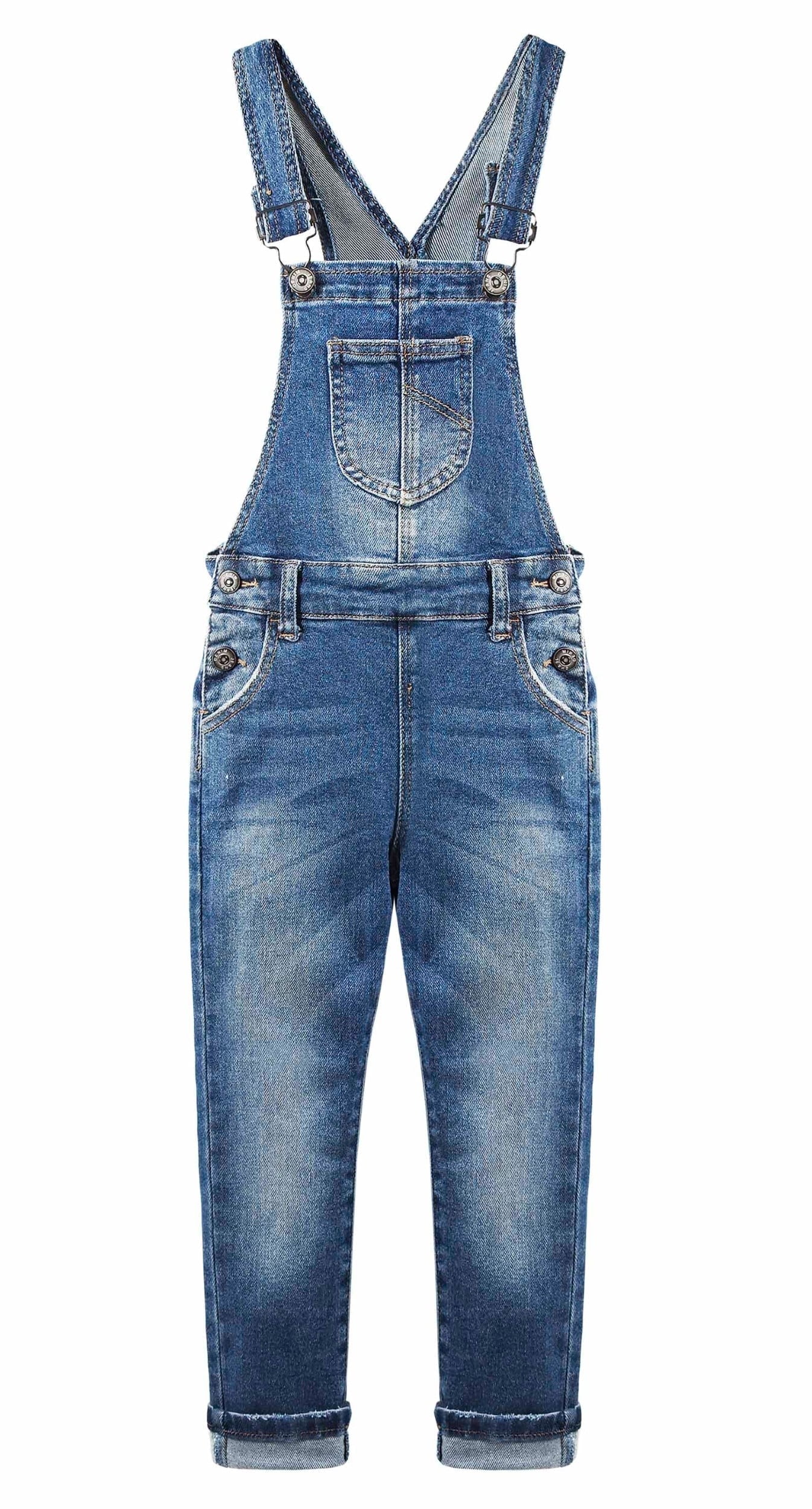 KIDSCOOL SPACE Girls Washed Distressed Denim Ripped Cotton Jean ...
