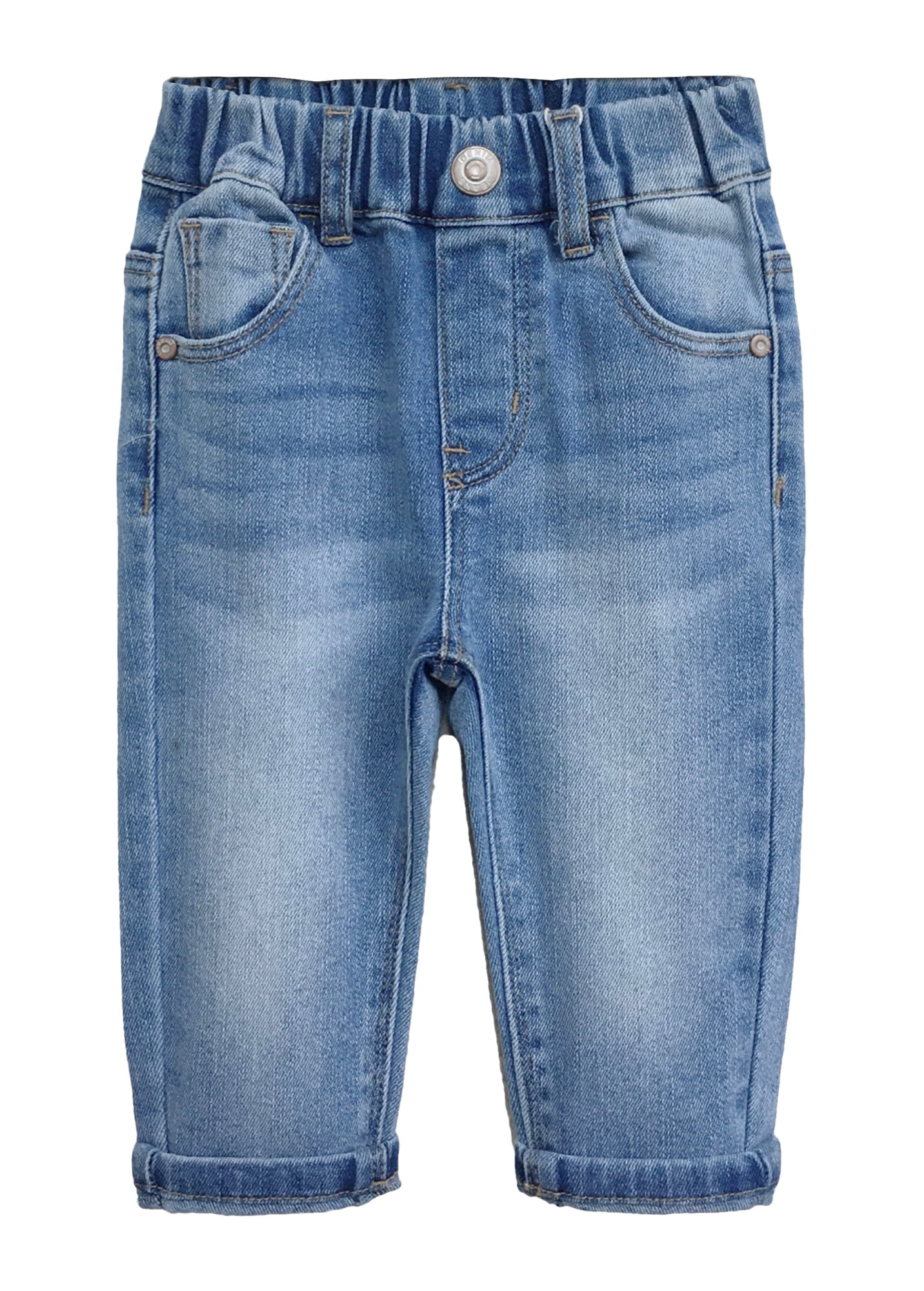 KIDSCOOL SPACE Infant Jeans,Baby Toddler Elastic Waist with D-ring ...