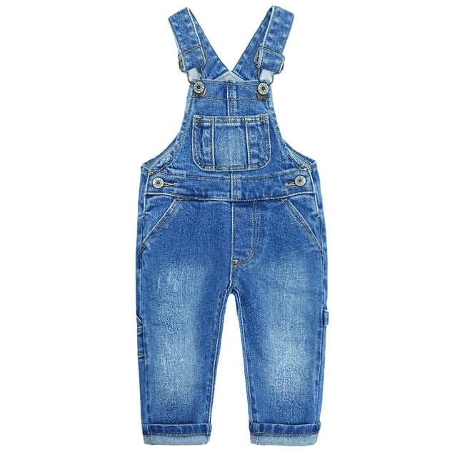 KIDSCOOL SPACE Kid Boy Girl Small Bib Pocket Ripped Adjustable Straps ...